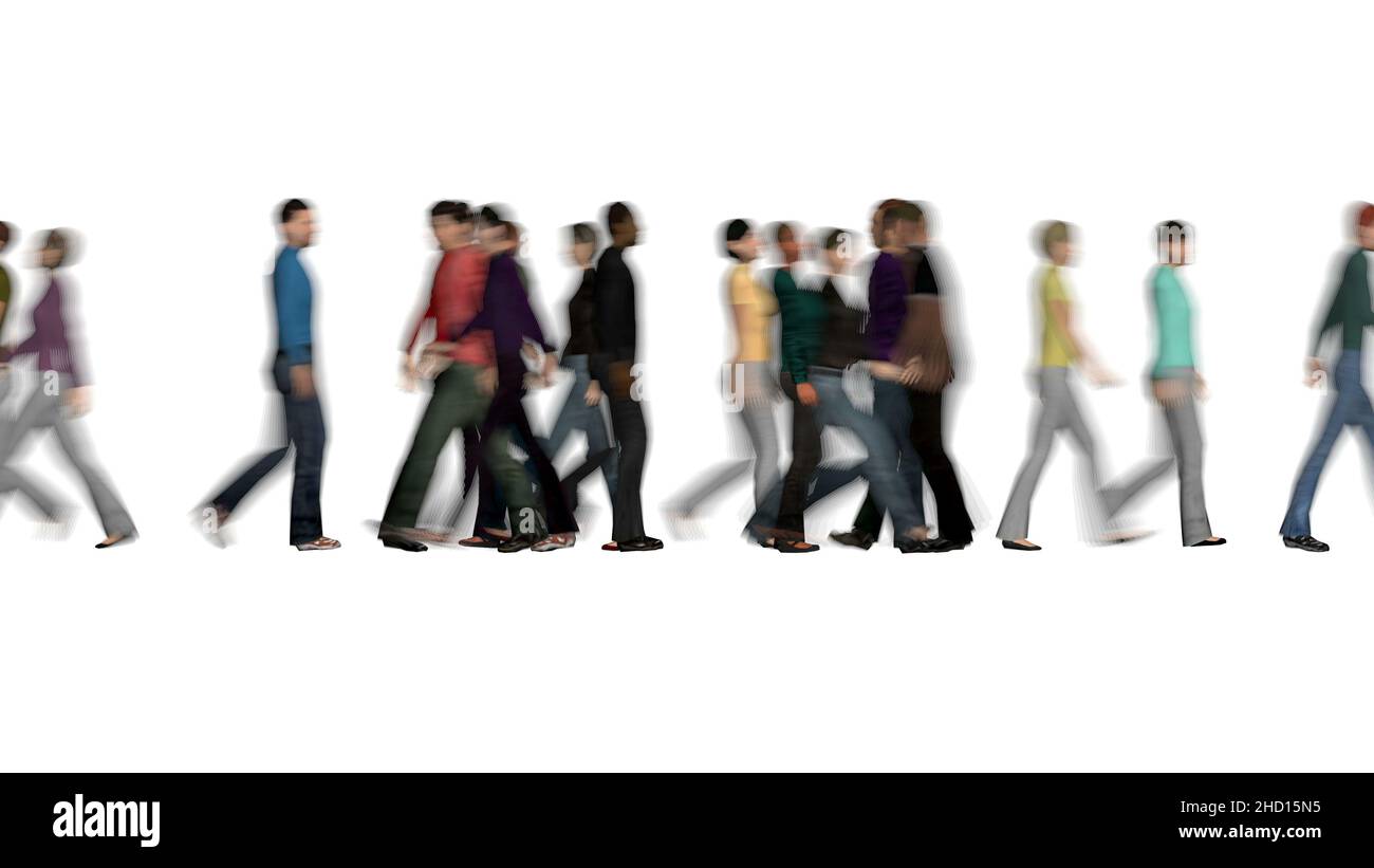 Crowd of people blur lifestyle design Urban concept busy street ...