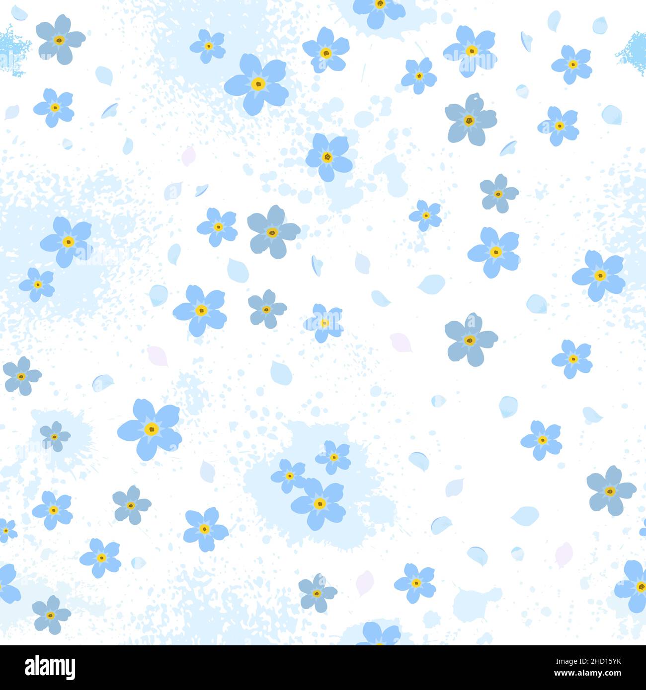 A seamless forget-me-not background. Vector illustration Stock Vector ...