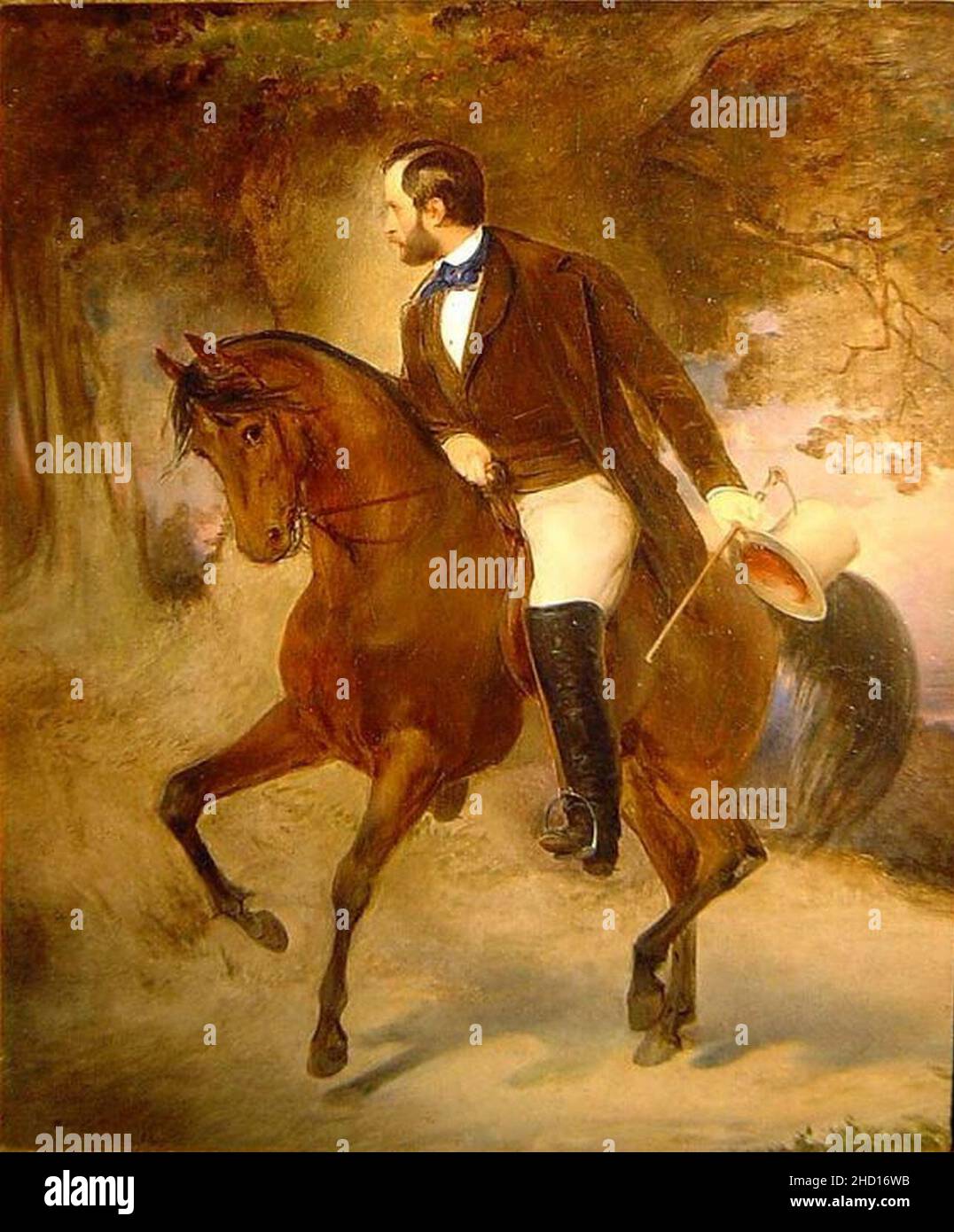 Roberto Bompiani - Nobiluomo a cavallo Stock Photo - Alamy