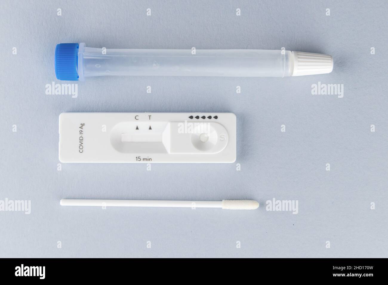 Rapid sars cov 2 antigen test cassette with negative test result hi-res ...