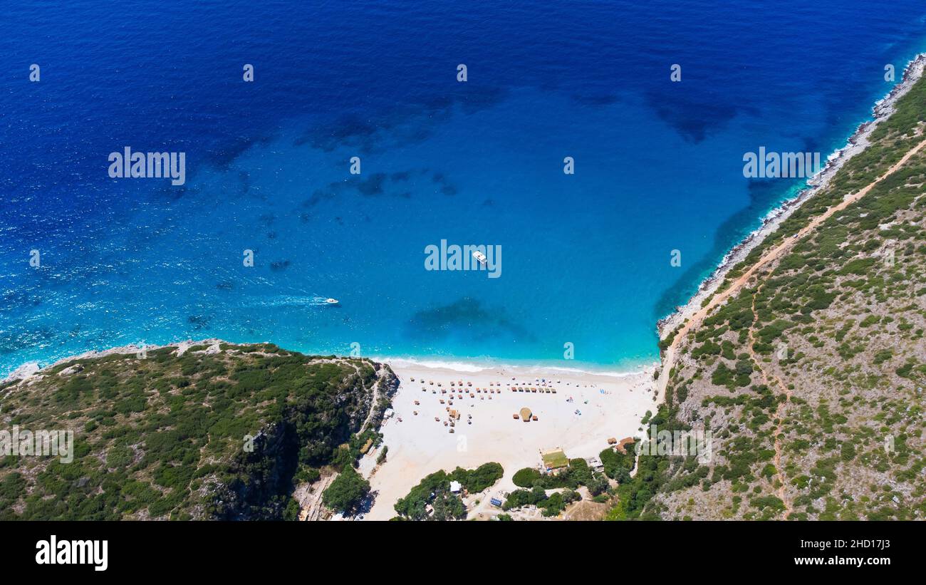 Gjipe Beach, famous beach in Albania Stock Photo - Alamy