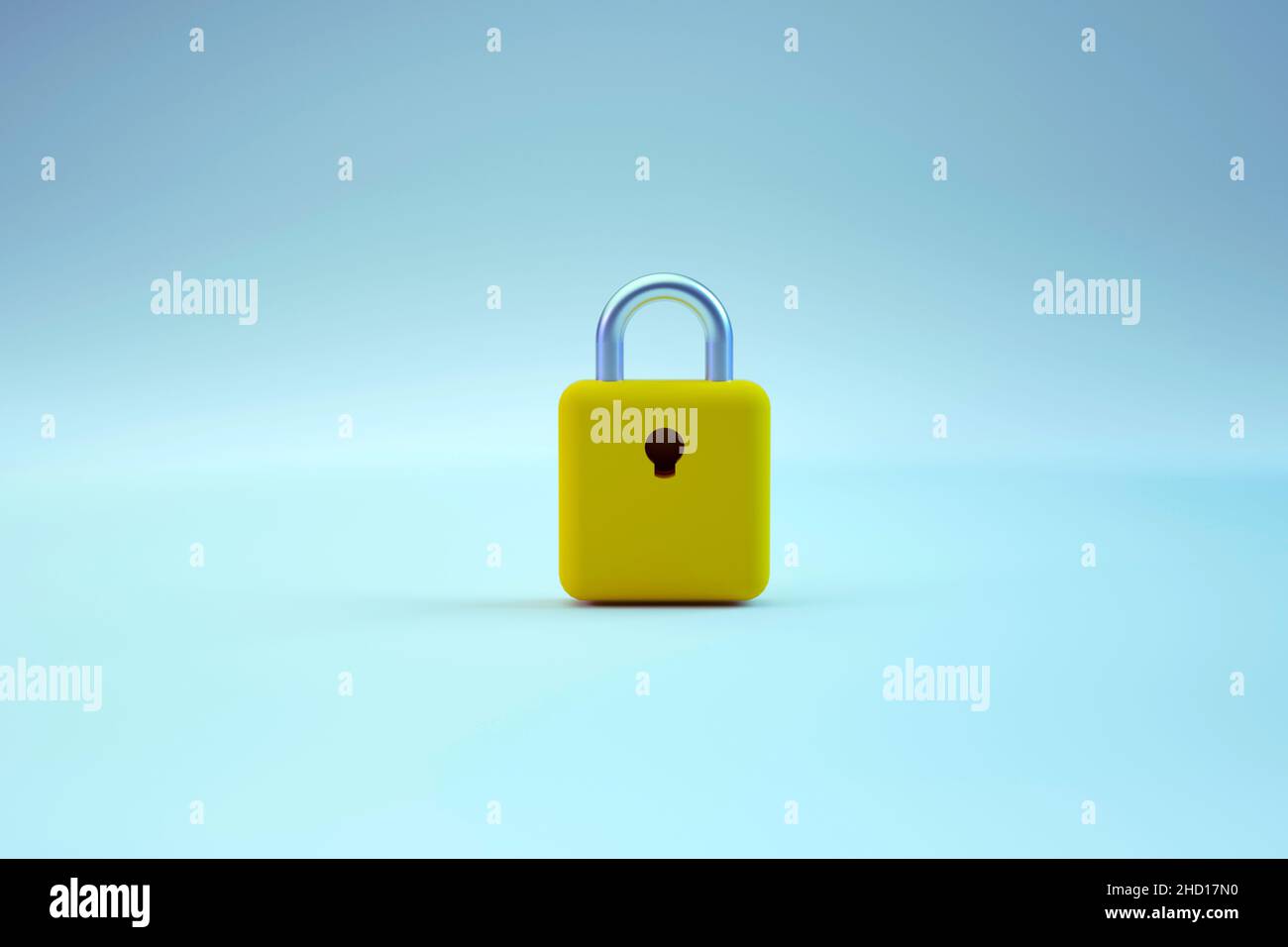 Realistic graphic model of a golden door lock with a keyhole. Golden ...