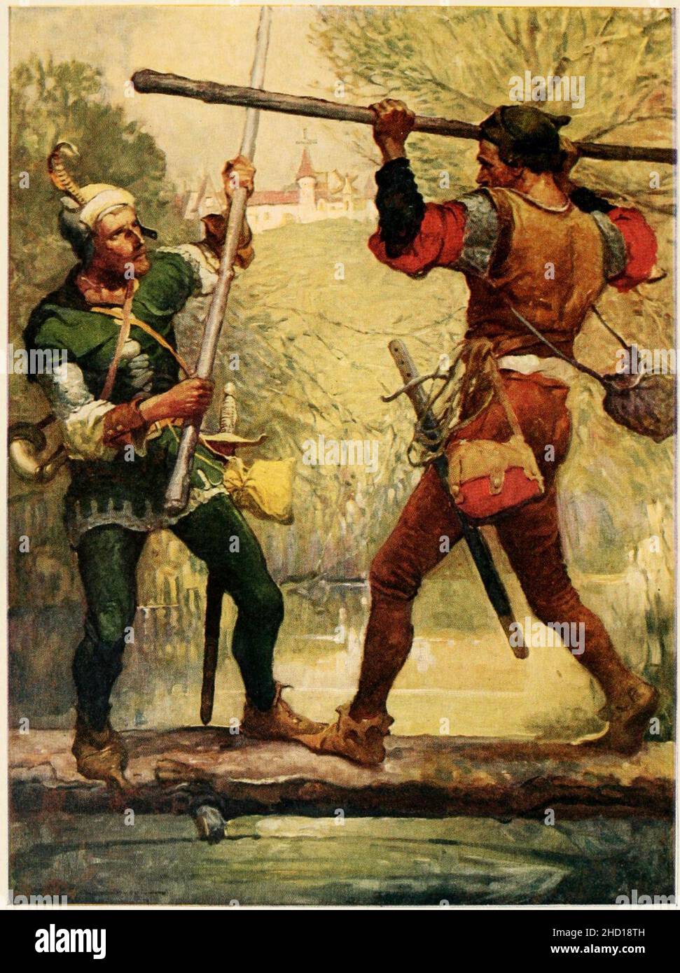 Robin Hood and Little John Stock Photo - Alamy