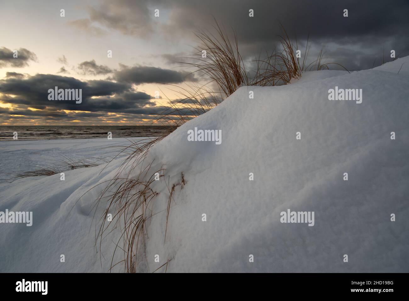 View of the Baltic Sea coast in winter Stock Photo - Alamy