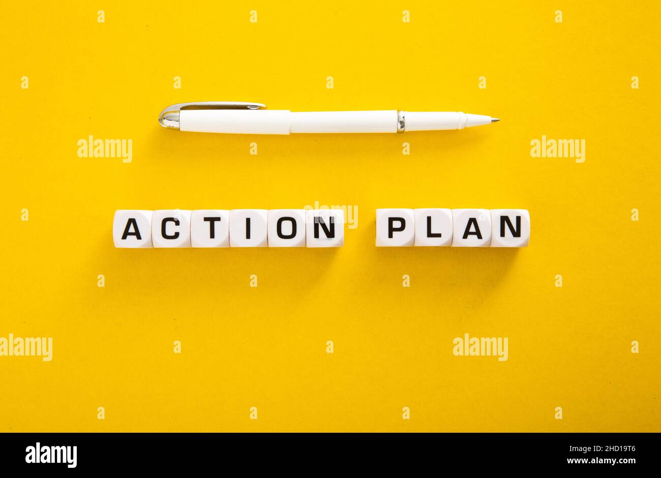 Pen action plan word hi-res stock photography and images - Alamy
