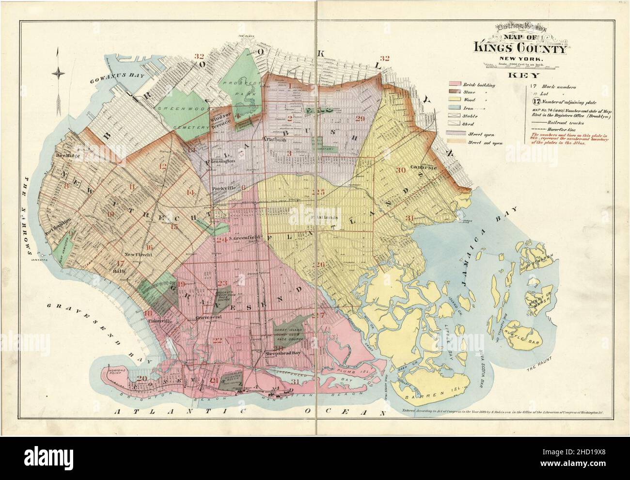 Robinson's atlas of Kings County, New York Stock Photo - Alamy