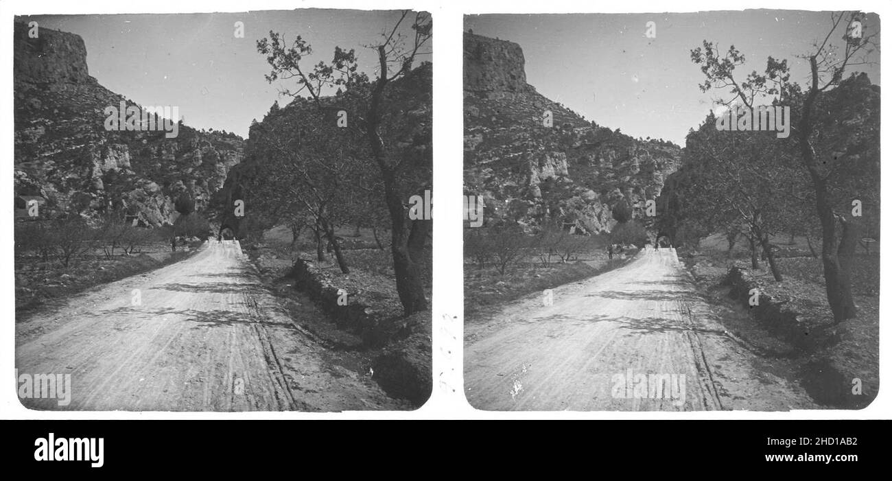 Roca forada al coll de Fatxes Stock Photo - Alamy