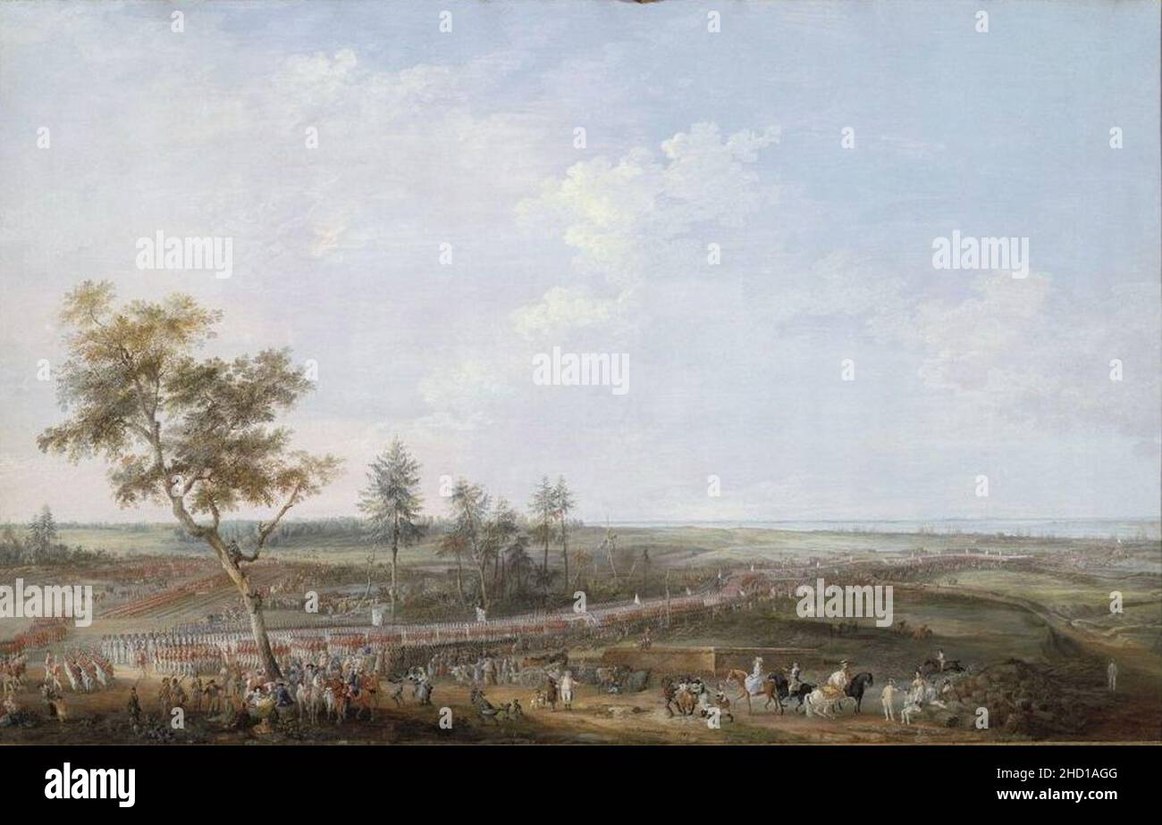 Rochambeau receiving the surrender of British troops at Yorktown ...