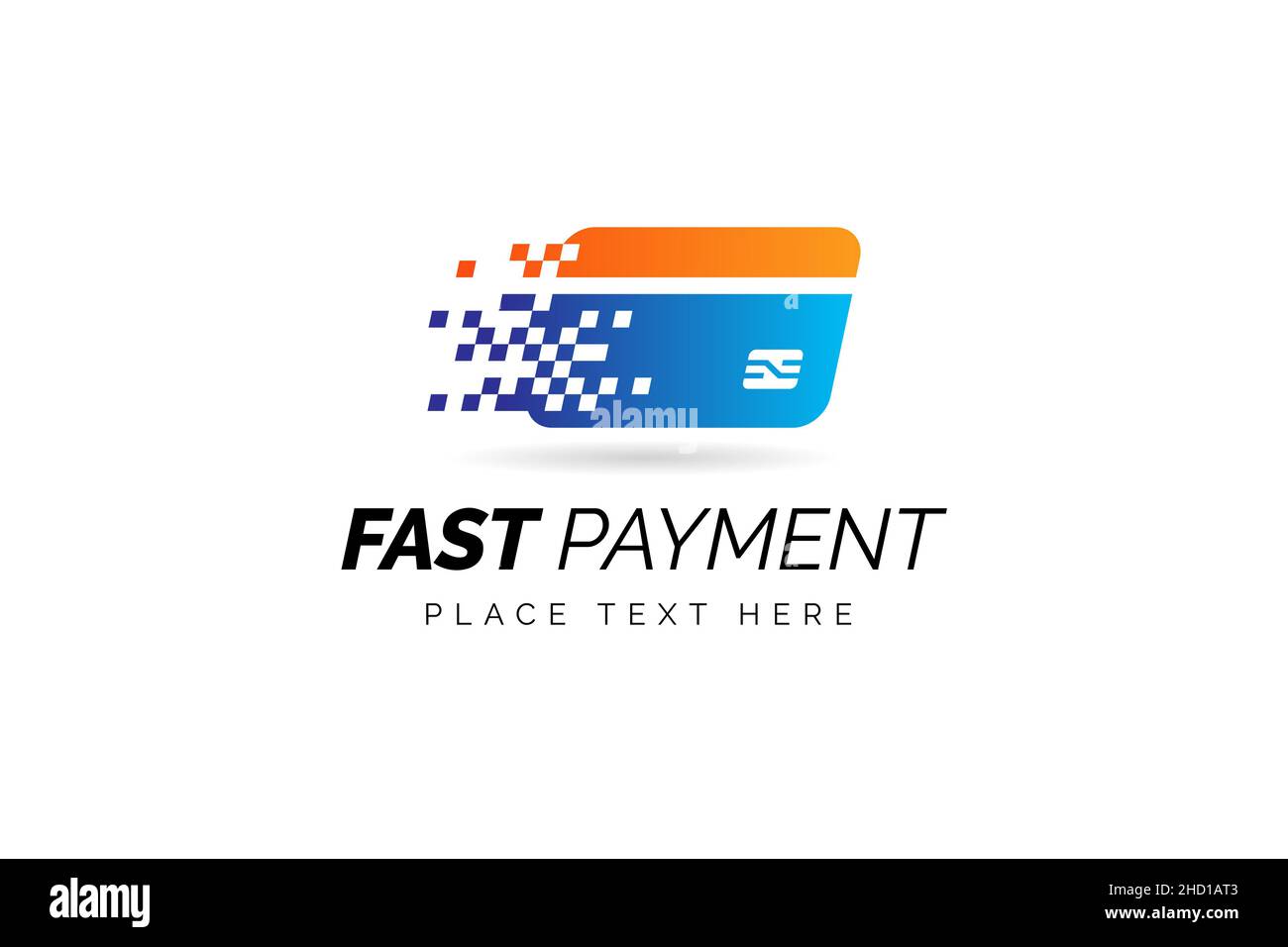 Digital wallet logo design template with pixel effect. Logo concept of ...