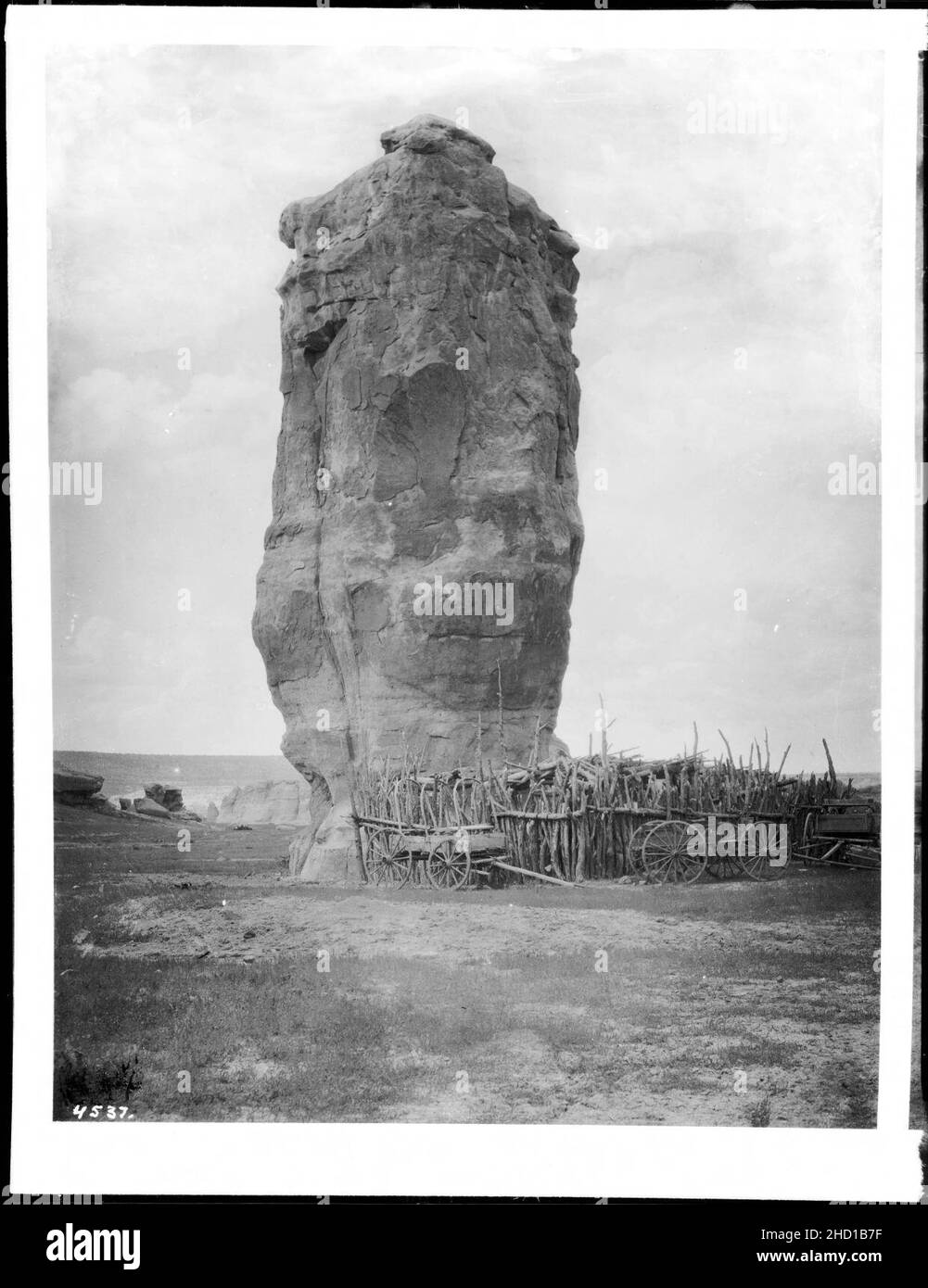 Rock pillar at Acoma, New Mexico, 1886 Stock Photo - Alamy