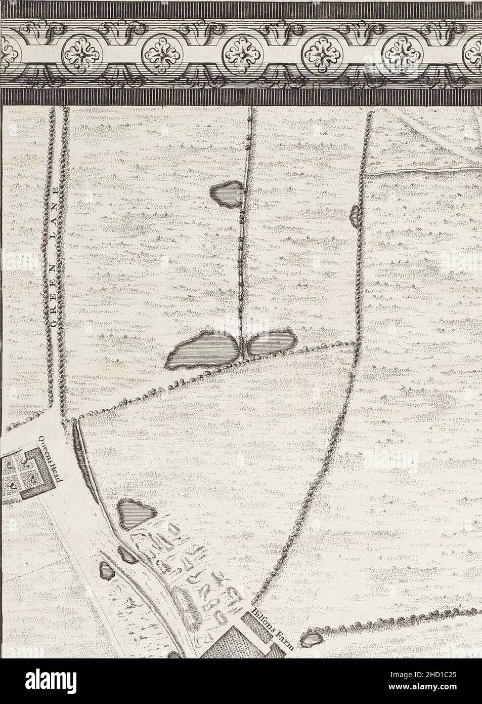 Rocque Map of London 1746 004 Stock Photo - Alamy