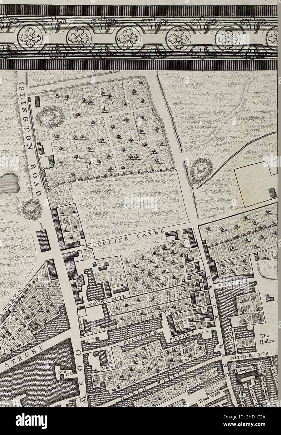 Rocque Map of London 1746 012 Stock Photo - Alamy