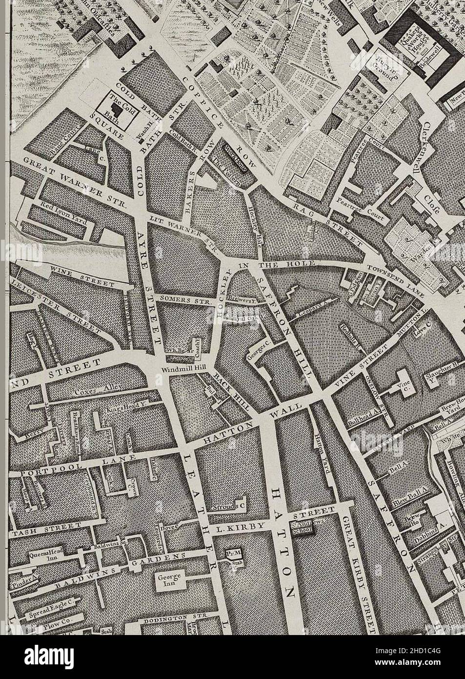 Rocque Map of London 1746 034 Stock Photo - Alamy