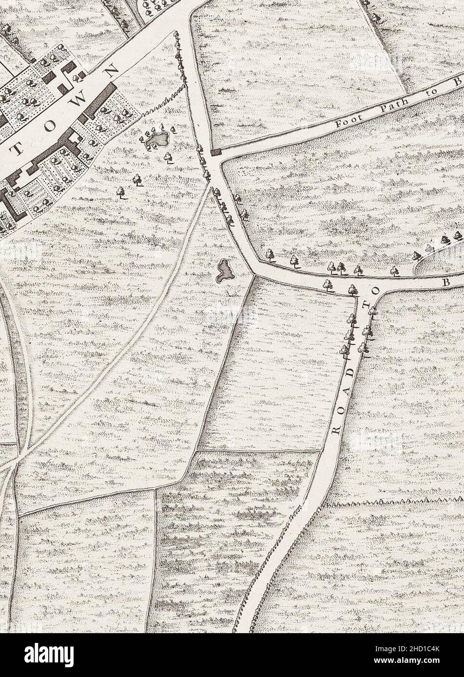 Rocque Map of London 1746 047 Stock Photo - Alamy