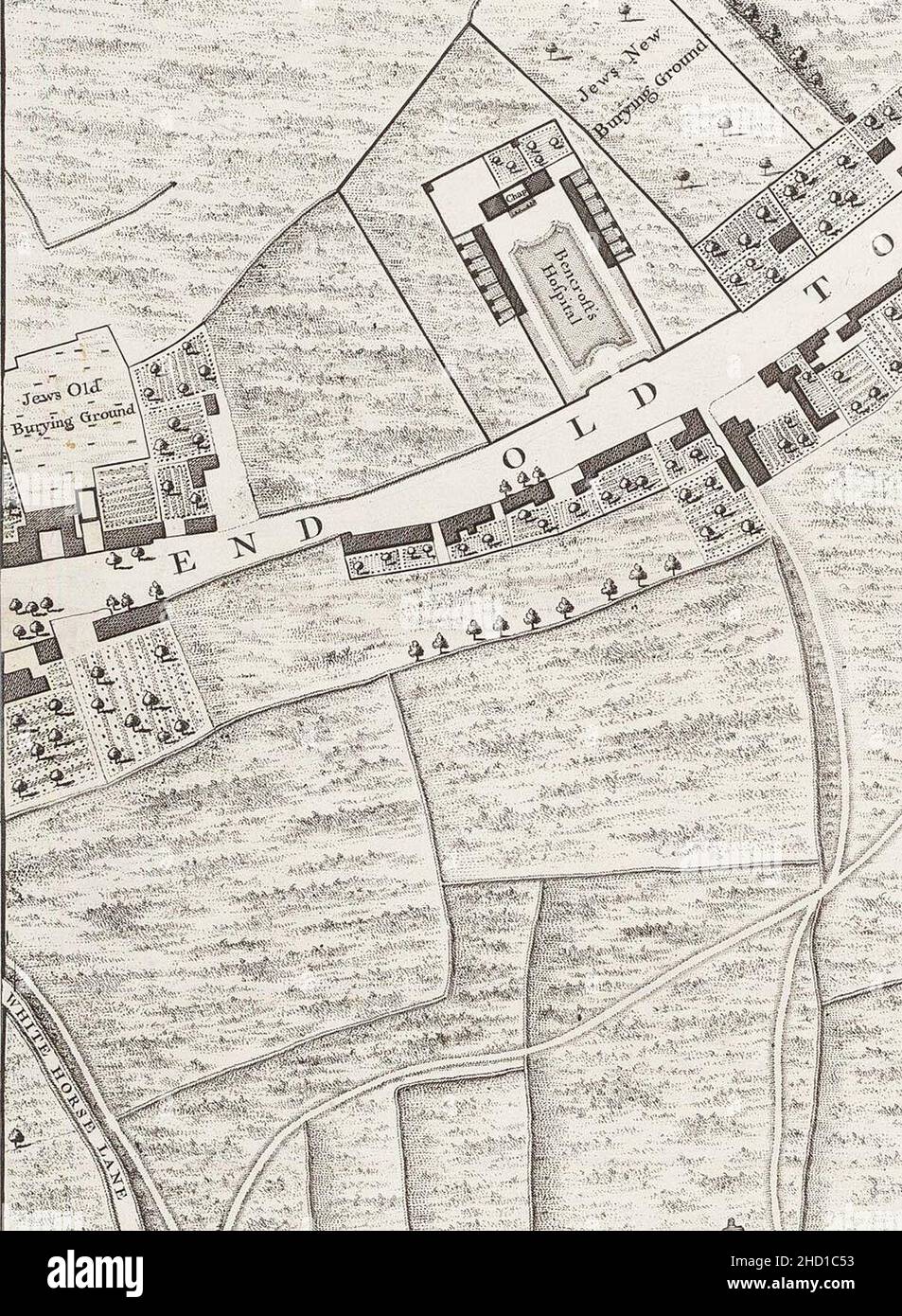 Rocque Map of London 1746 046 Stock Photo - Alamy