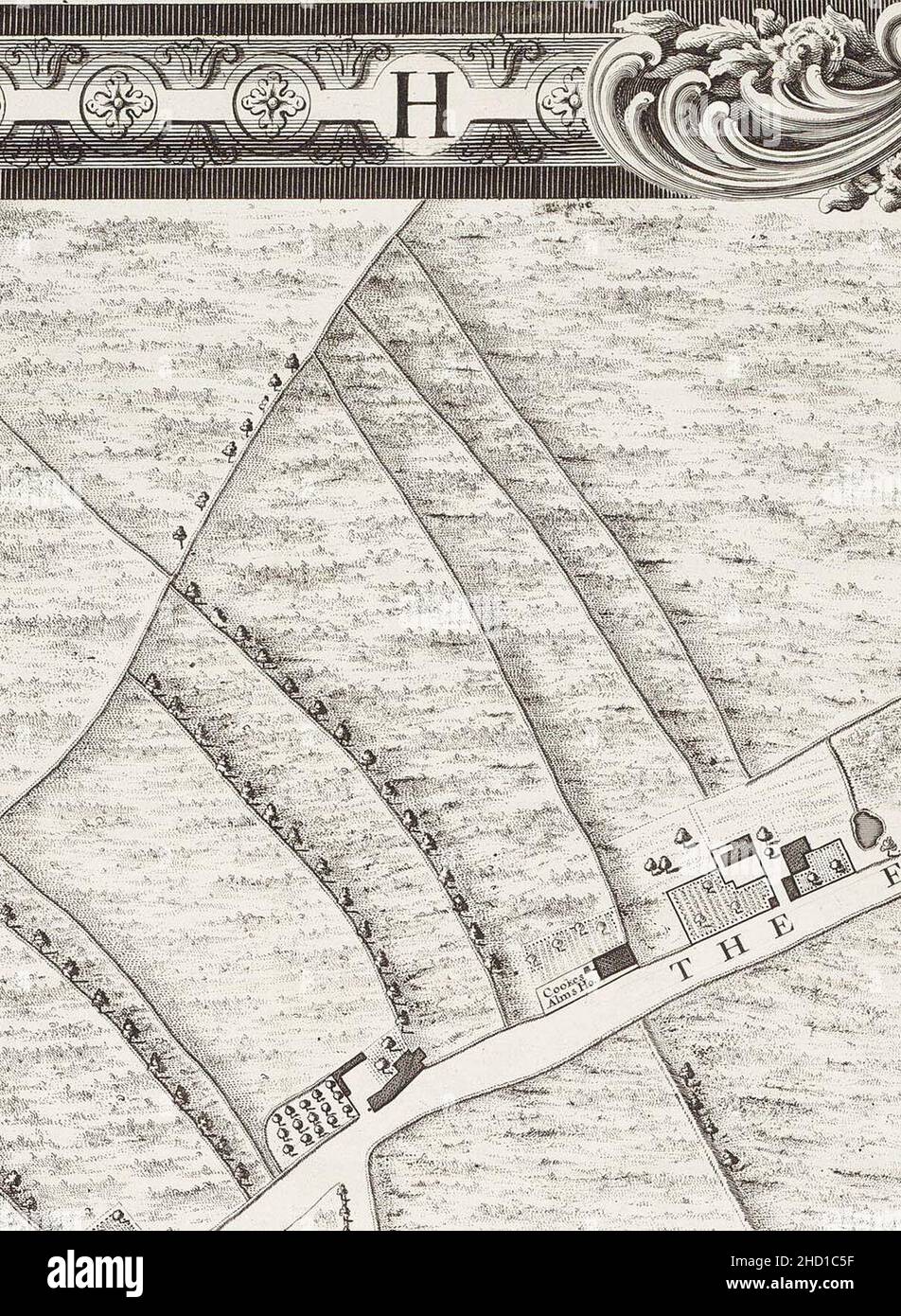 Rocque Map of London 1746 023 Stock Photo - Alamy