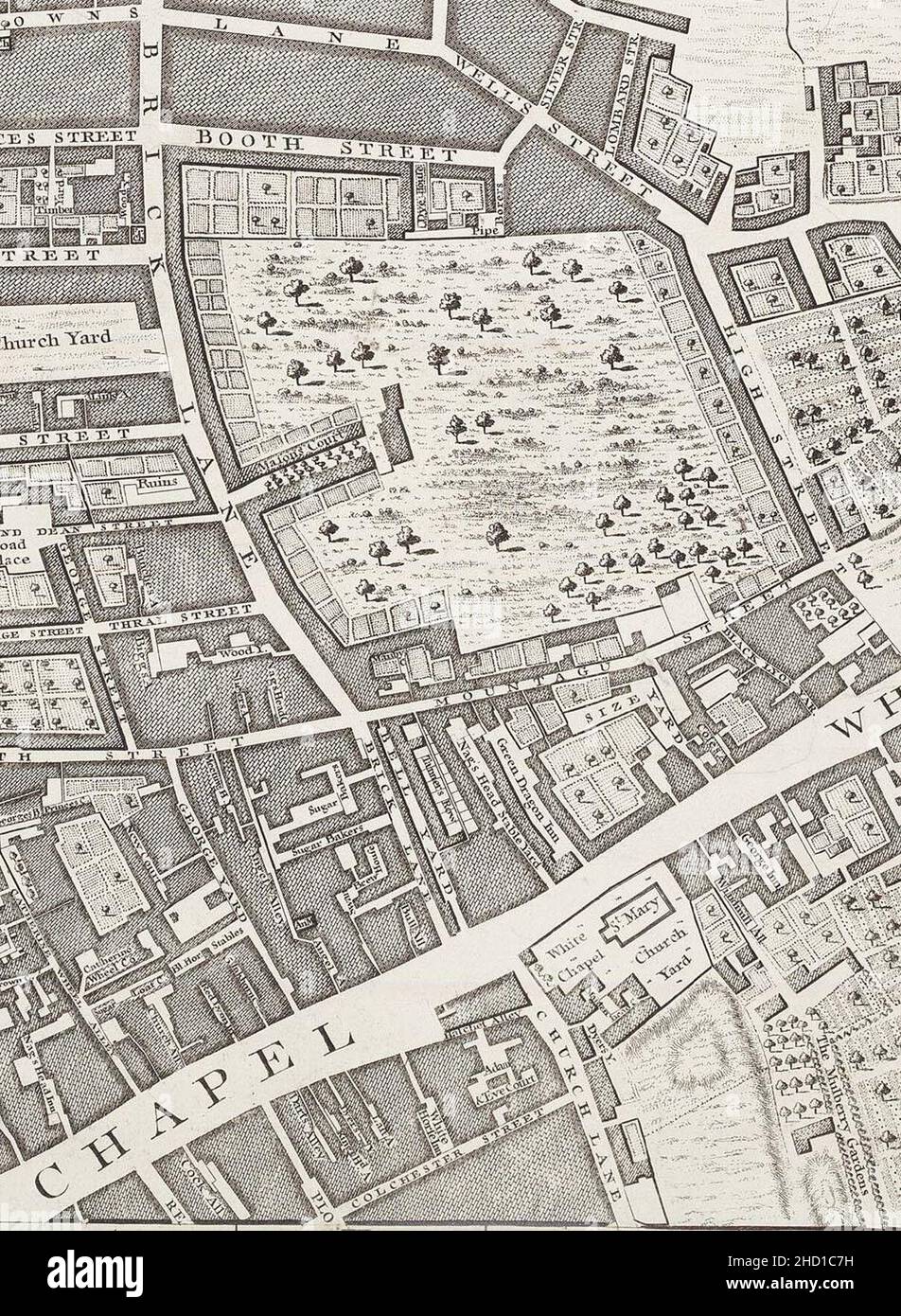 Rocque Map of London 1746 063 Stock Photo - Alamy