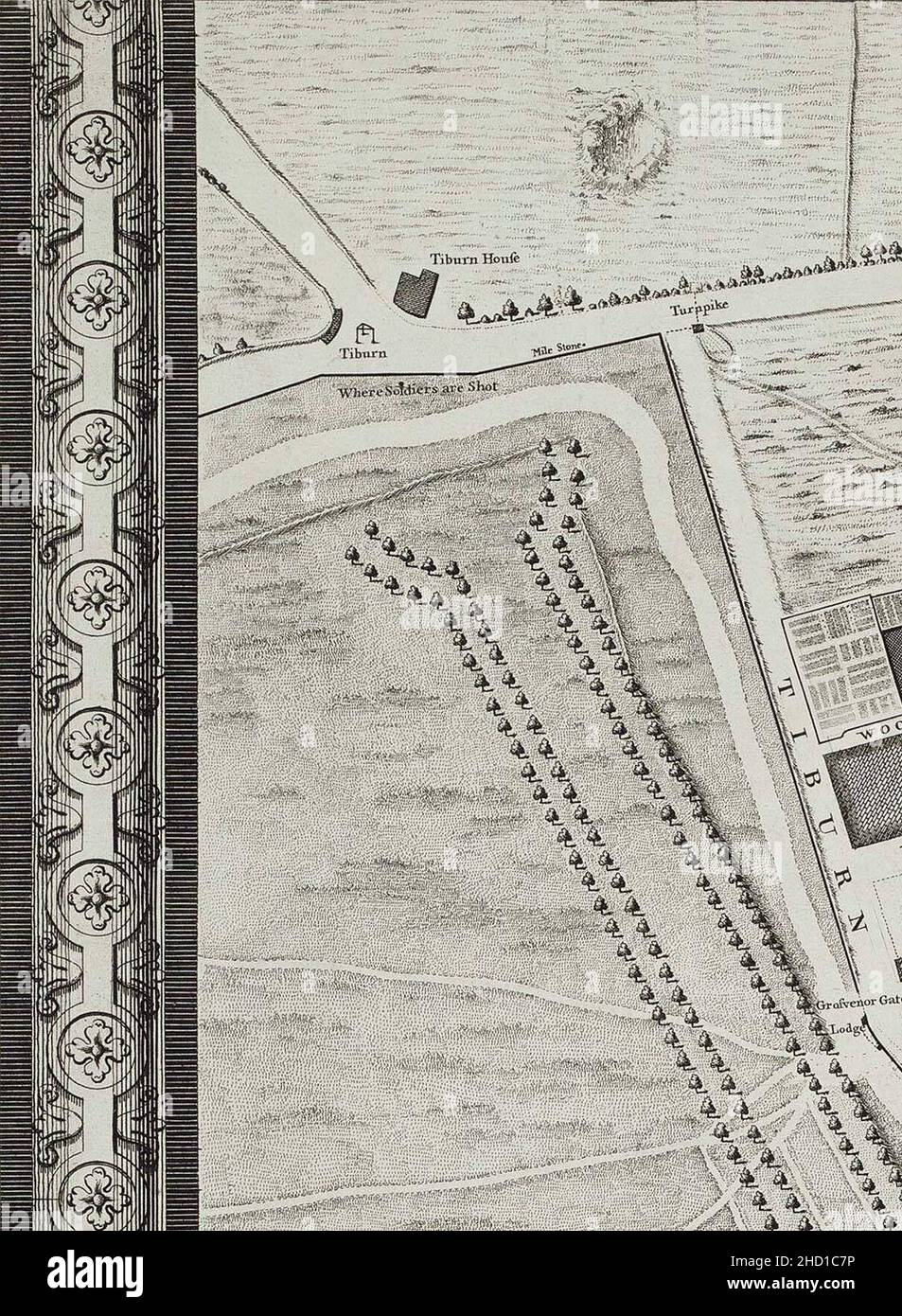 Rocque Map of London 1746 071 Stock Photo - Alamy