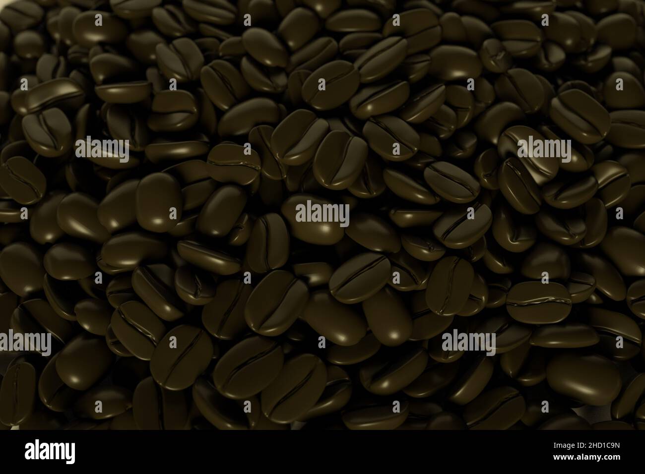 Coffee bean background. Realistic 3D render Stock Photo - Alamy