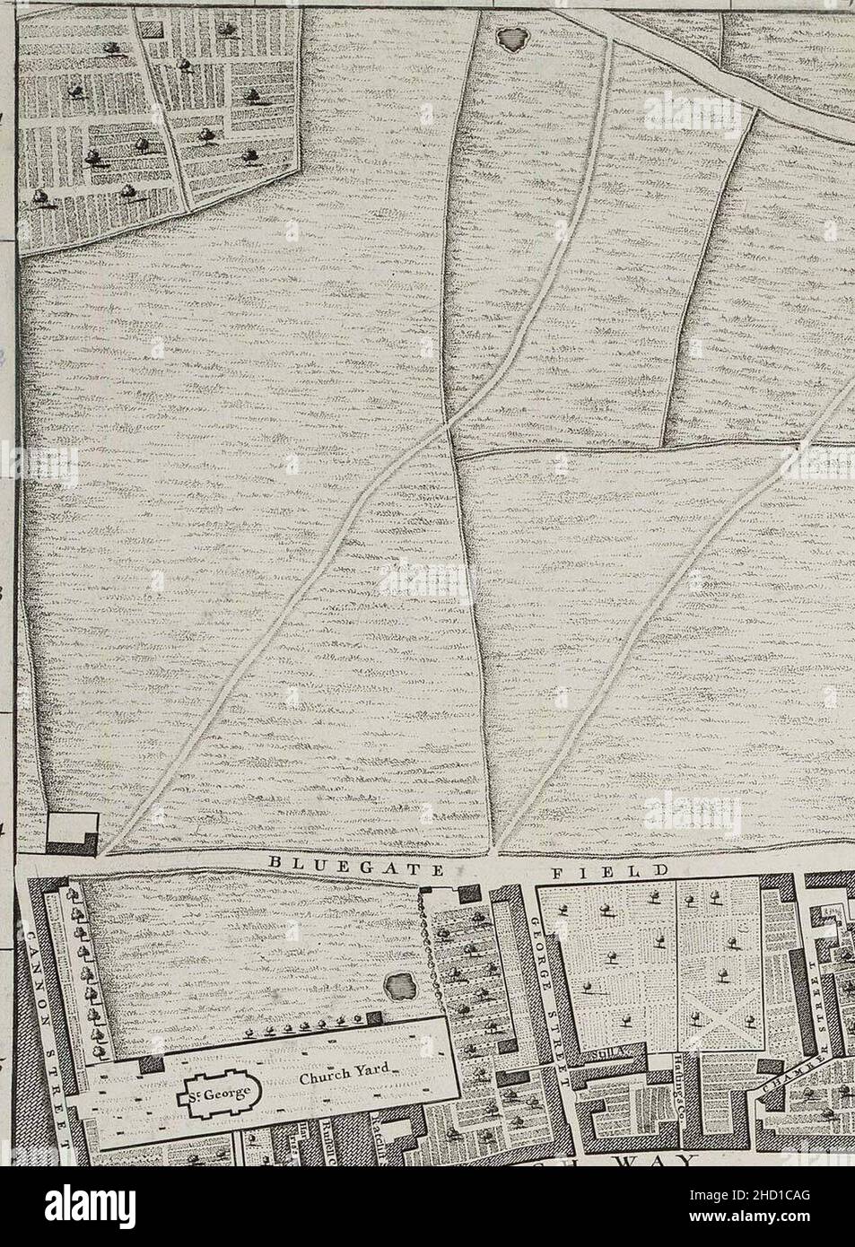 Rocque Map of London 1746 088 Stock Photo - Alamy