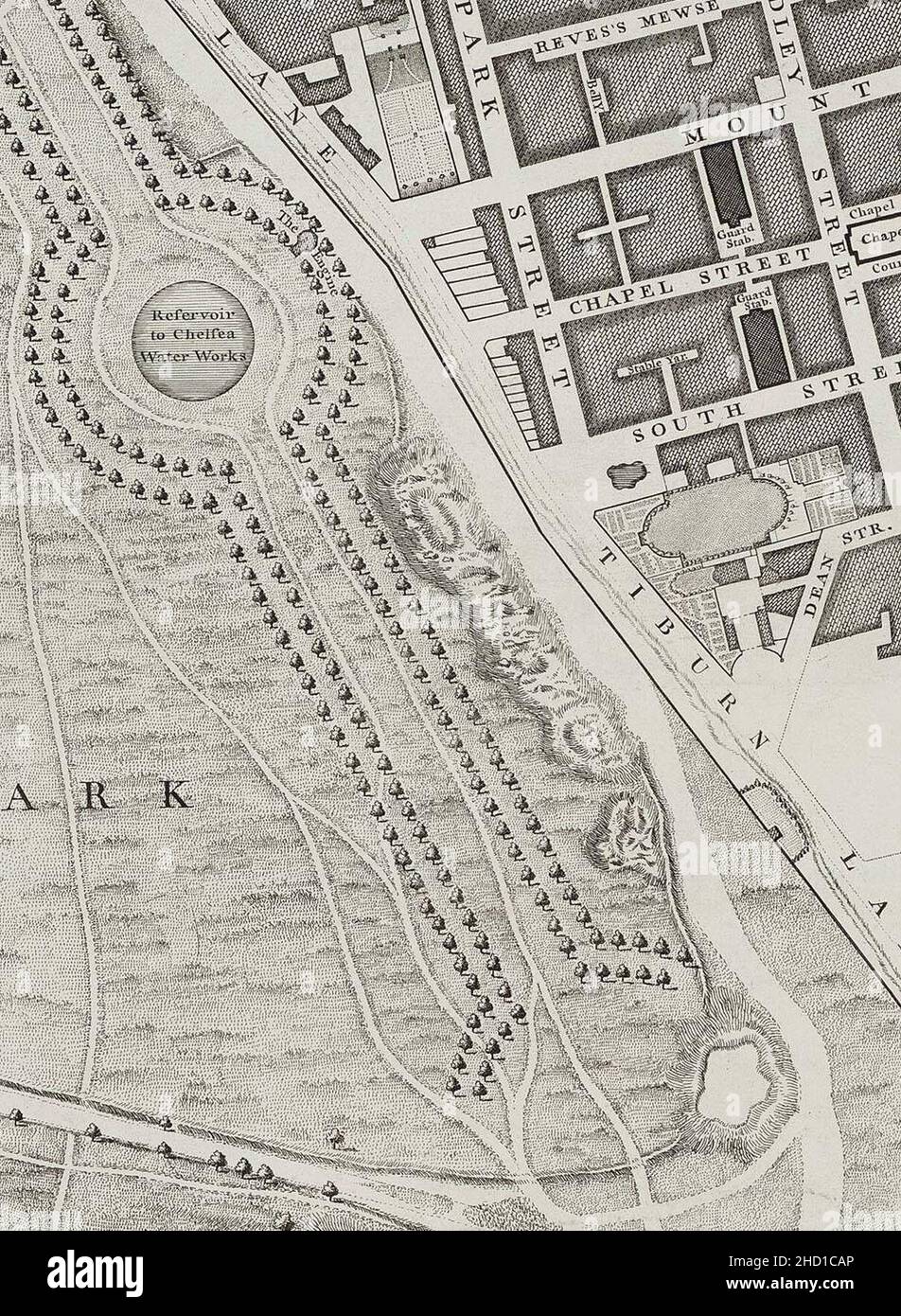 Rocque Map of London 1746 095 Stock Photo - Alamy