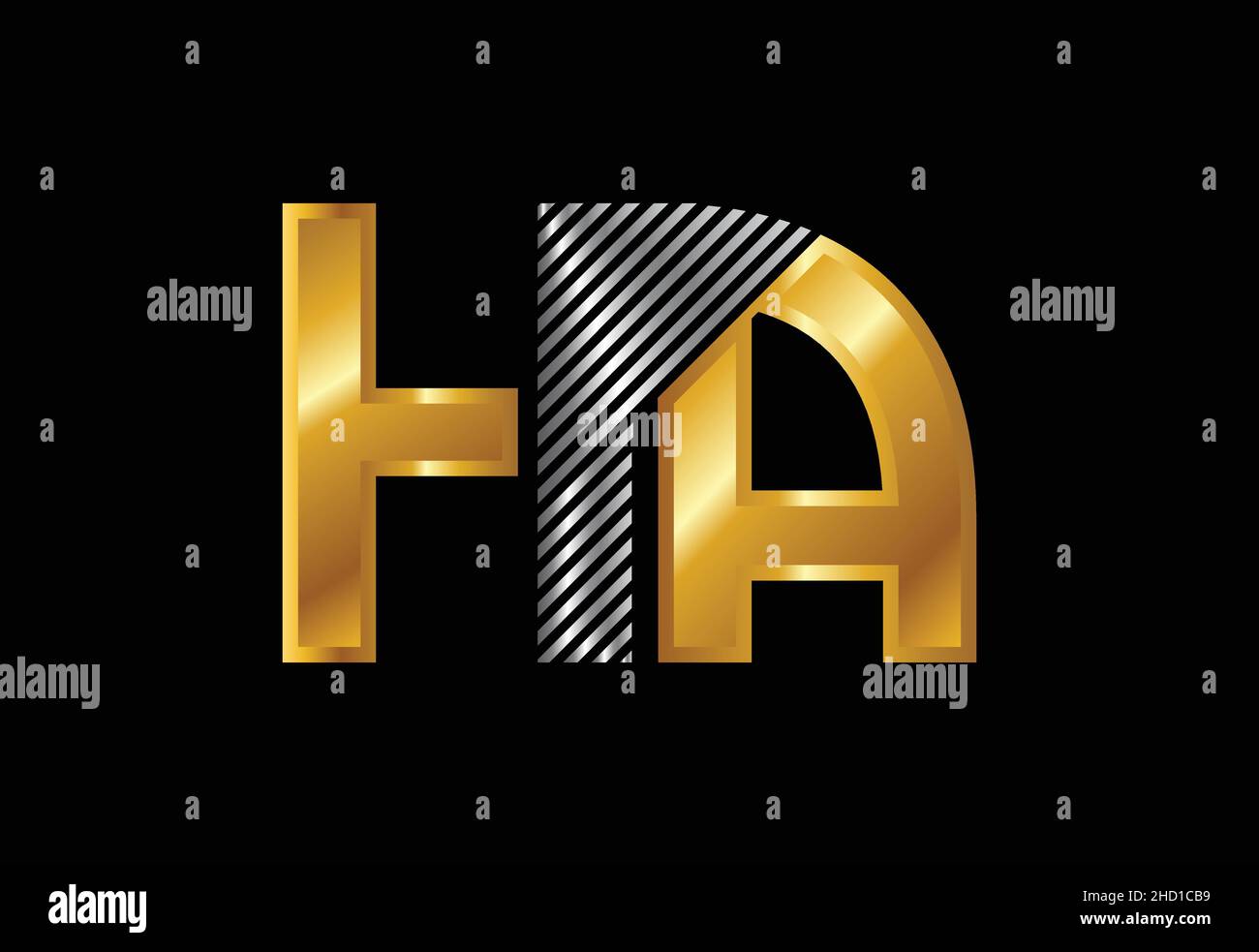 Initial Letter H A Logo Design Vector. Graphic Alphabet Symbol For ...