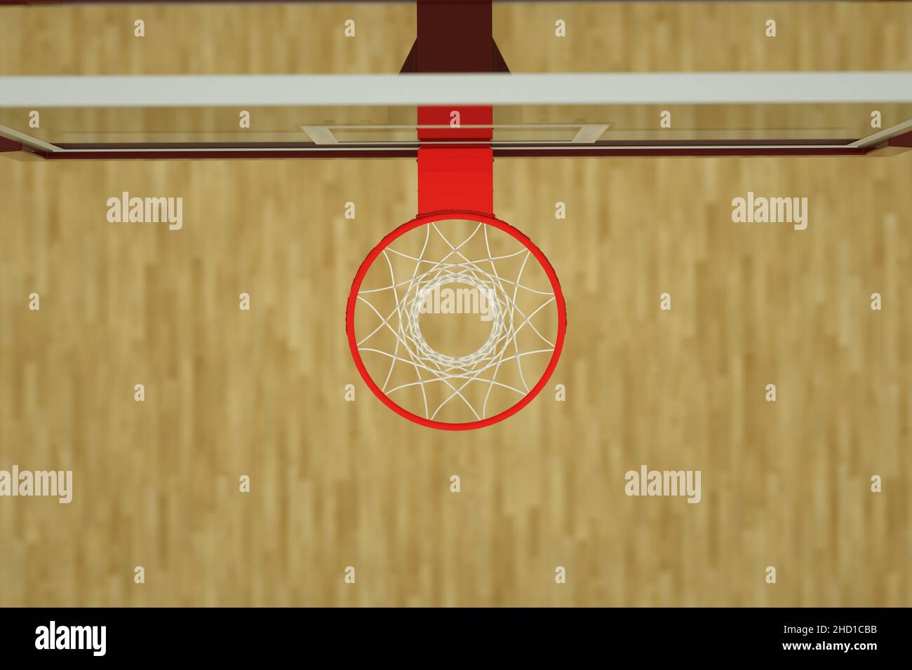 3d render basketball basket top view on wooden floor Stock Photo - Alamy