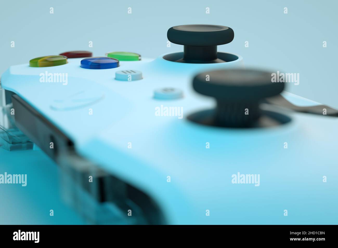 3D illustration close-up joystick from console Stock Photo - Alamy
