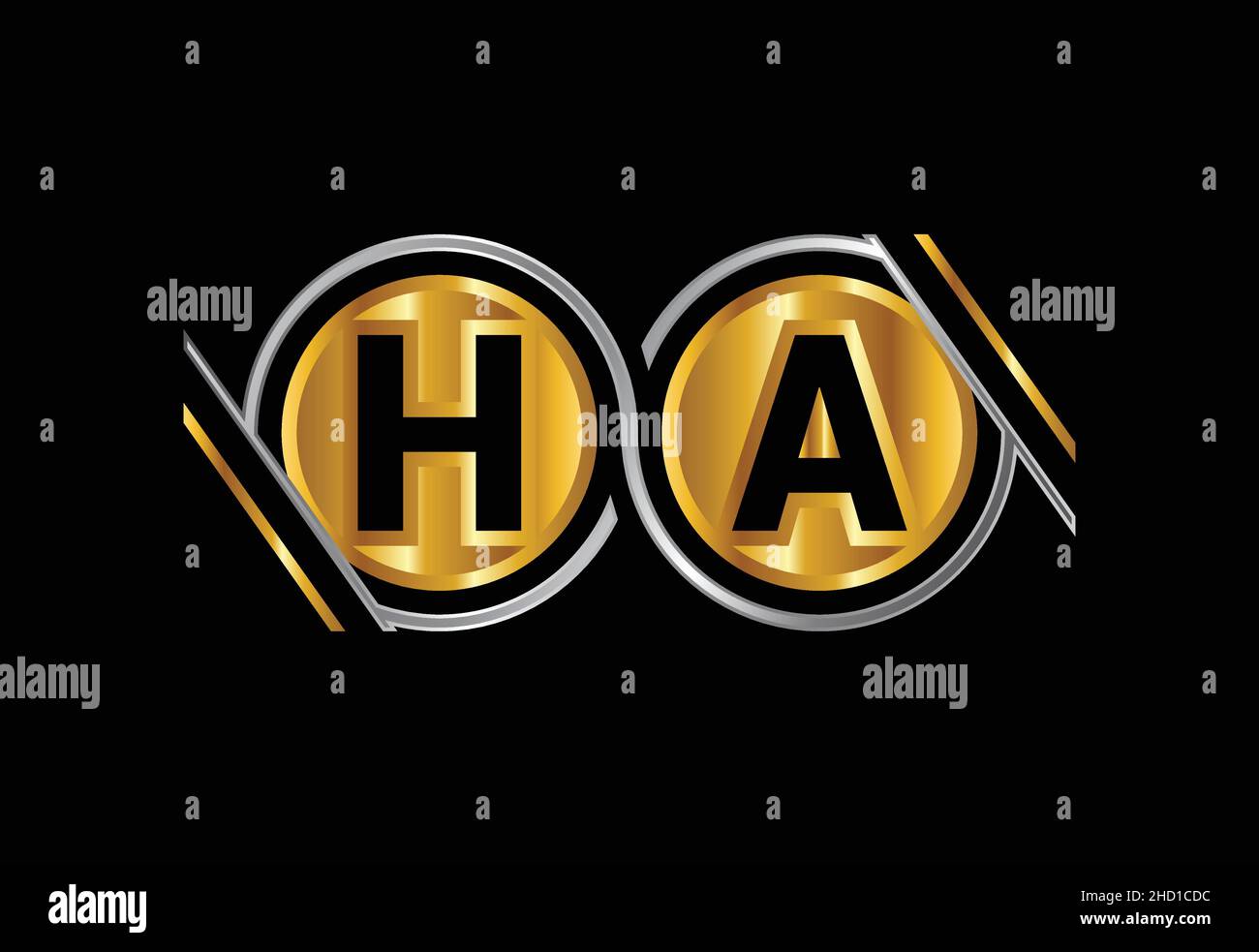 Initial Letter H A Logo Design Vector. Graphic Alphabet Symbol For ...