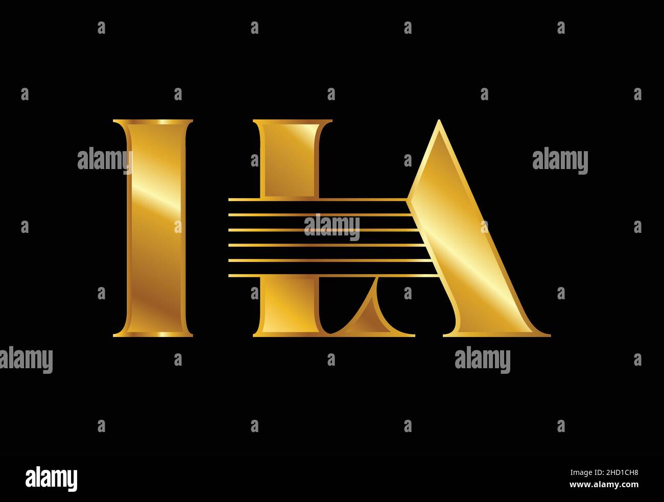 Initial Letter H A Logo Design Vector. Graphic Alphabet Symbol For ...
