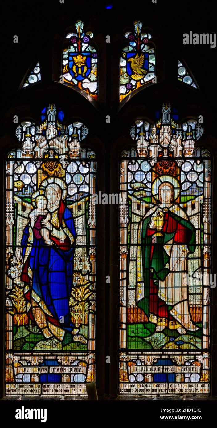 Stained glass window of Saint Mary and Saint John c 1919, Kirkley ...
