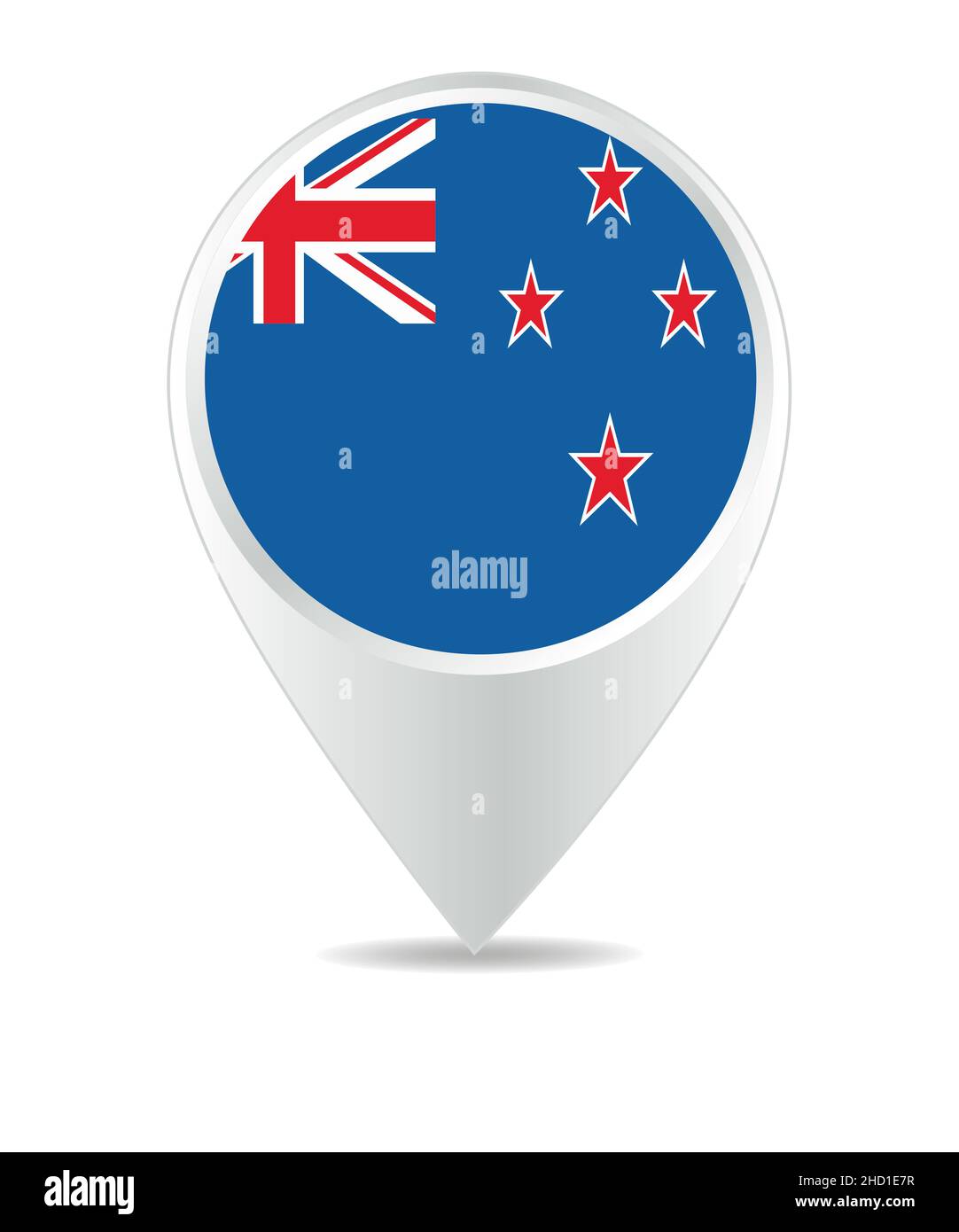 Location Icon for New Zealand Flag, Vector Stock Photo - Alamy