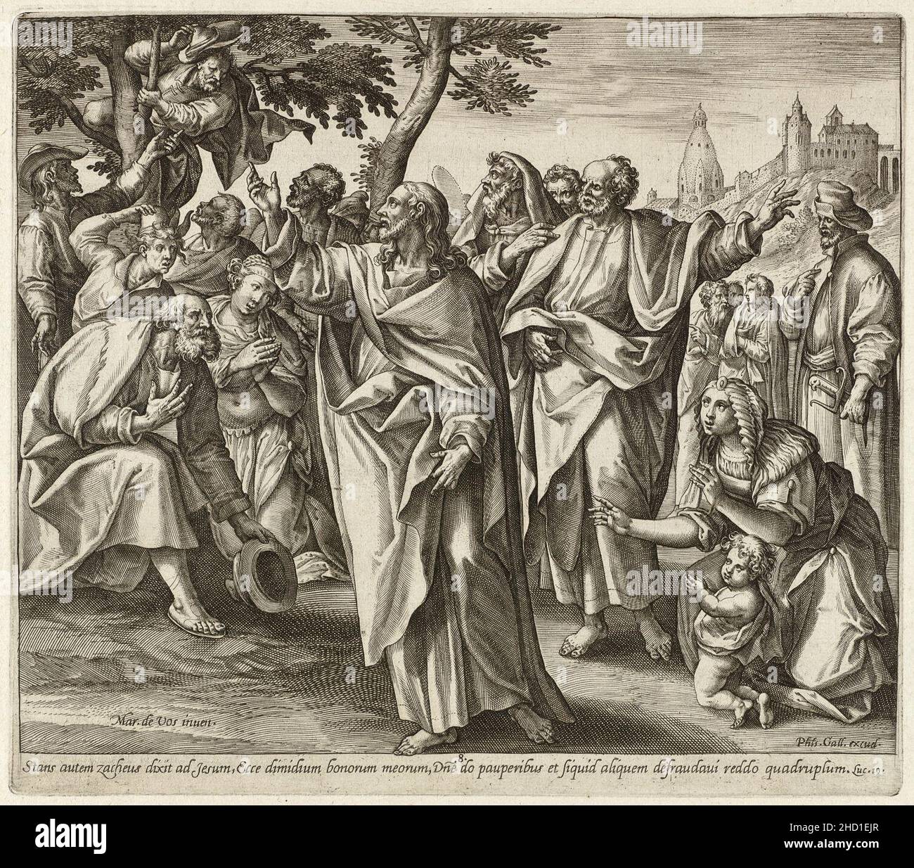 Roeping van Zacheus Lucas 192-5 Stock Photo - Alamy