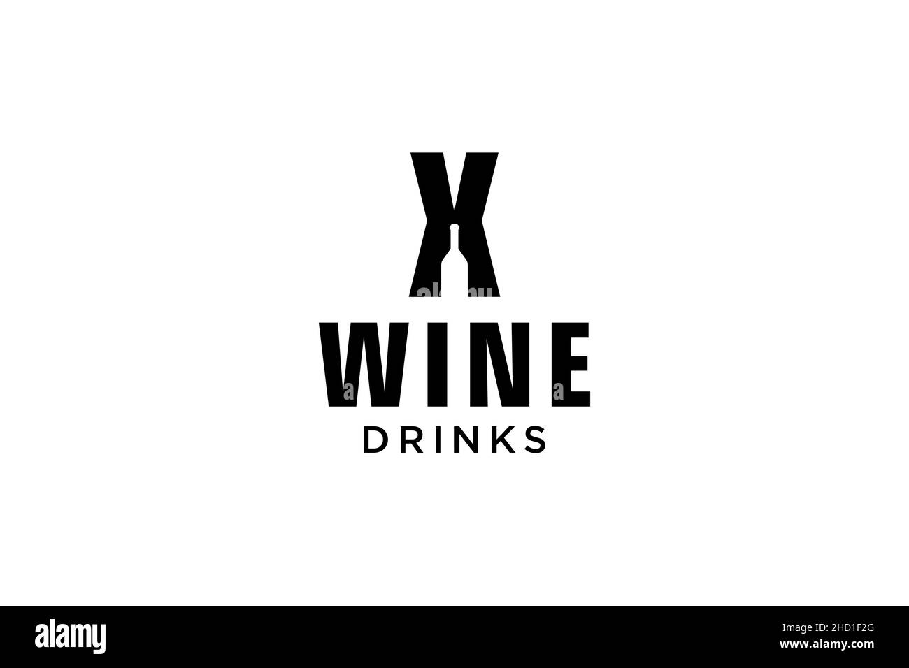 initial letter X with wine bottle logo design Stock Vector Image & Art ...