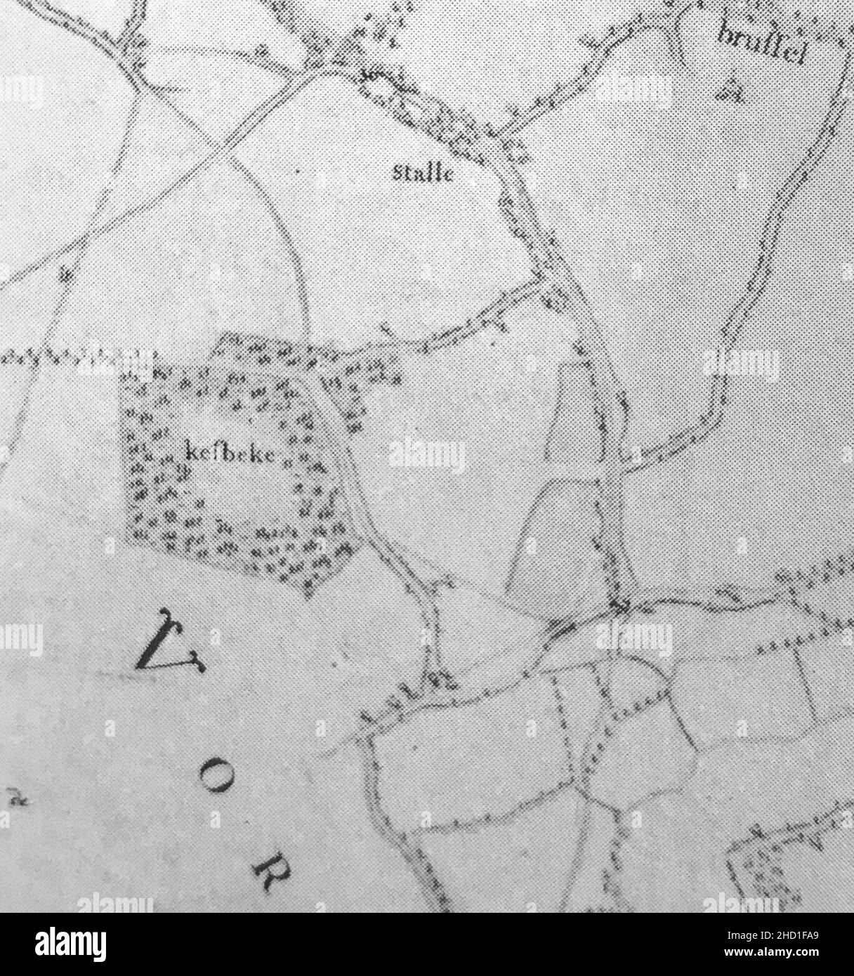 Roetaert - Uccle - CJ Everaert map - 1777 Stock Photo - Alamy