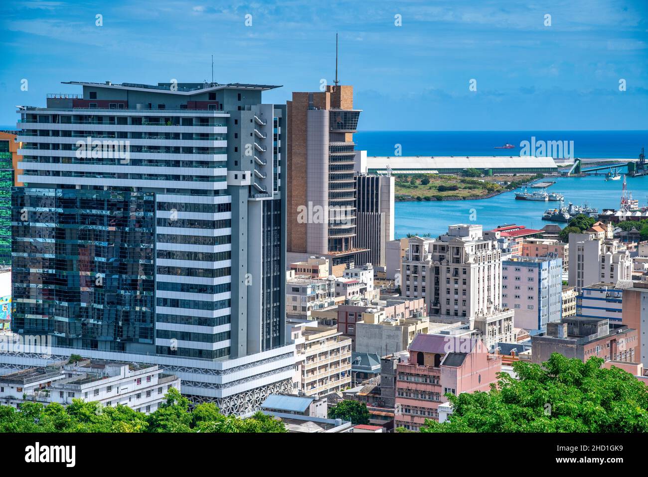 Aerial view of Port Louis, Mauritius Island, Africa Stock Photo - Alamy