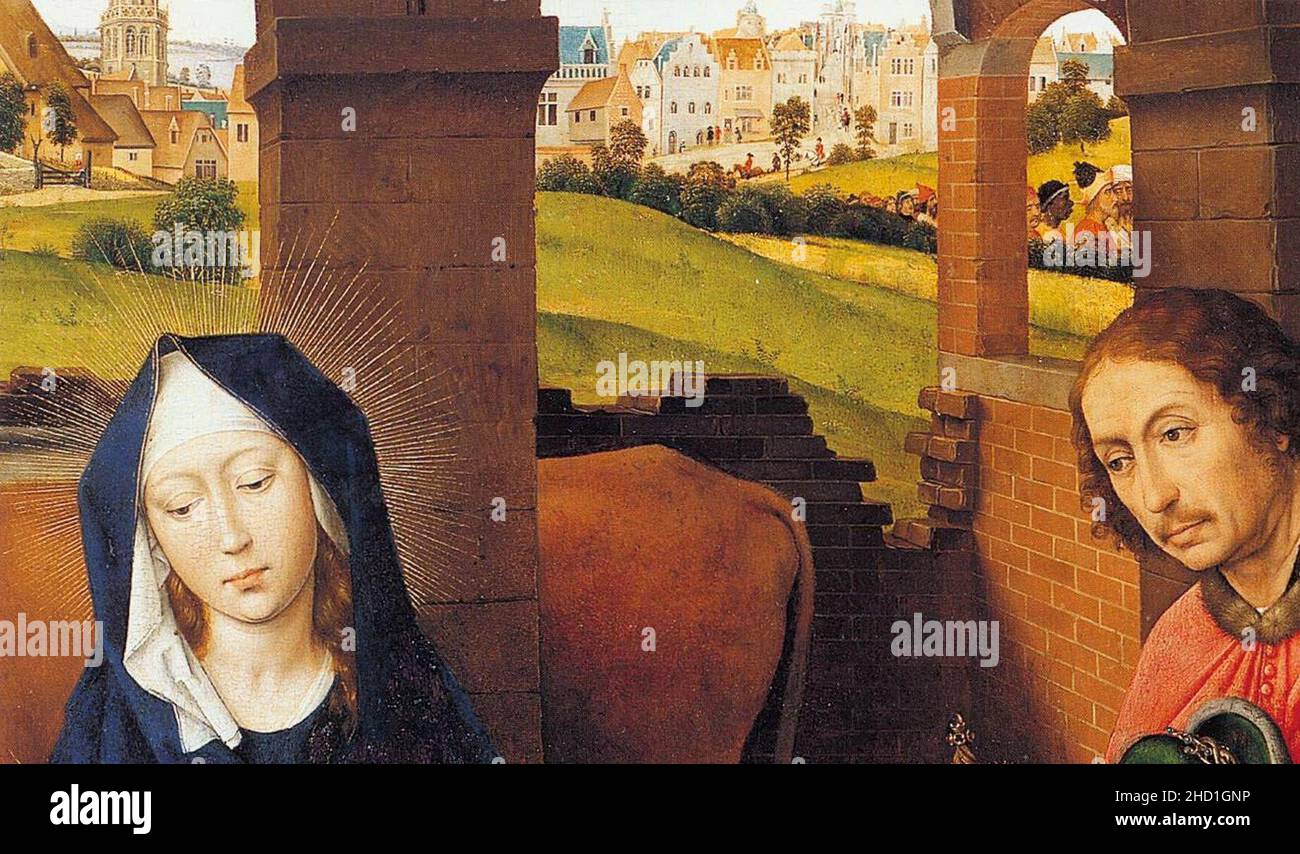 Rogier van der Weyden - St Columba Altarpiece (detail Stock Photo - Alamy