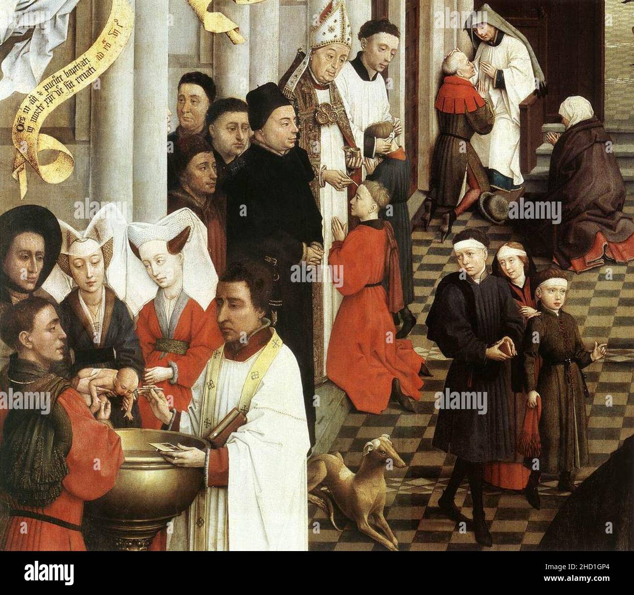 Rogier van der Weyden - Seven Sacraments Altarpiece (detail Stock Photo - Alamy