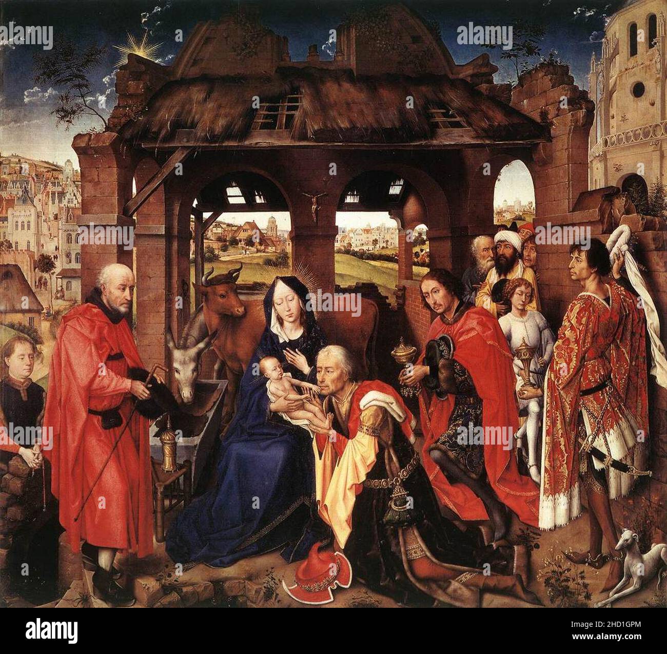 Rogier van der Weyden - St Columba Altarpiece (central panel Stock Photo - Alamy