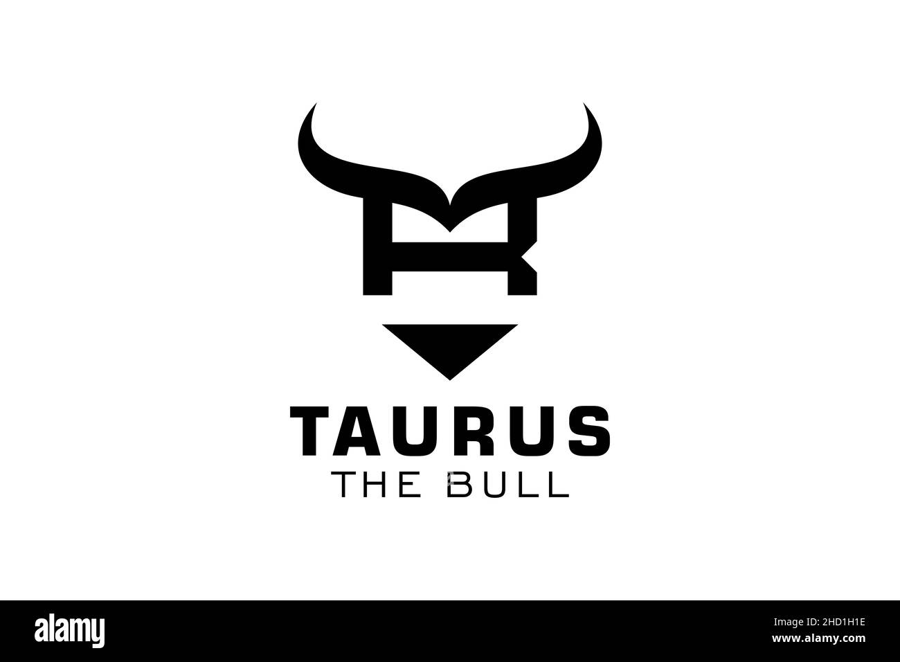 Letter R logo, Bull logo,head bull logo, monogram Logo Design Template ...