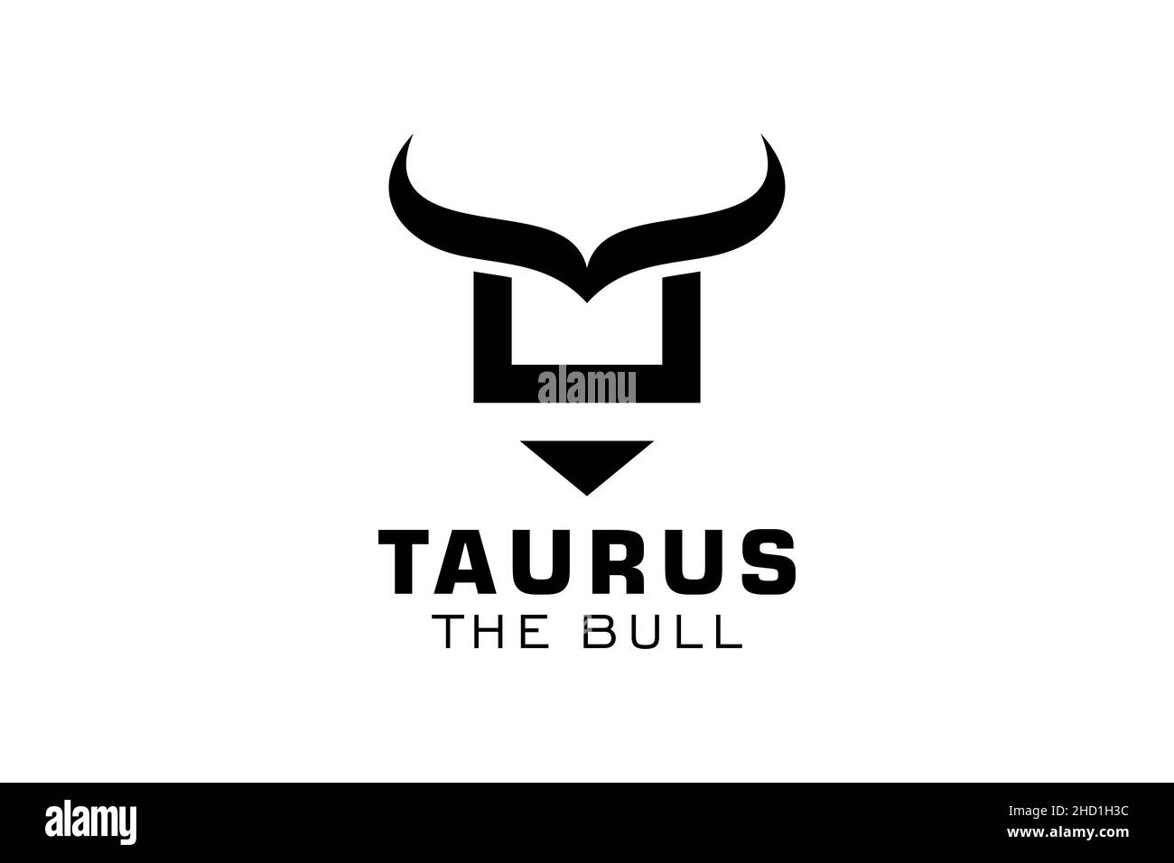 Letter U logo, Bull logo,head bull logo, monogram Logo Design Template ...