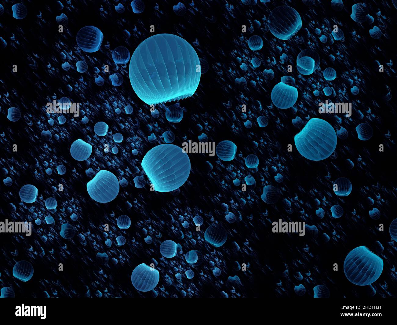 Jellyfish Swarm Graphic Stock Photo - Alamy