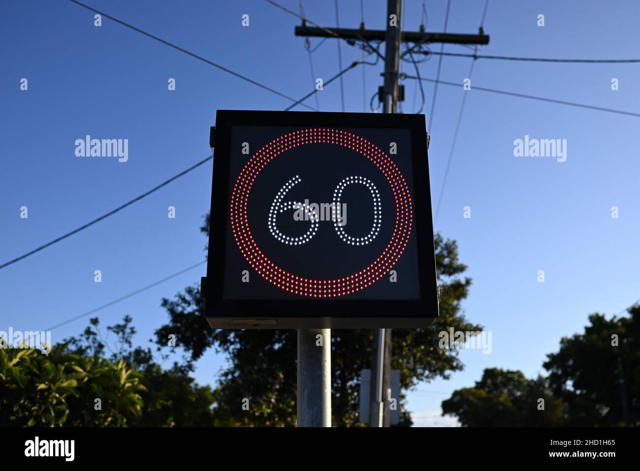 60 speed limit road sign hi-res stock photography and images - Alamy