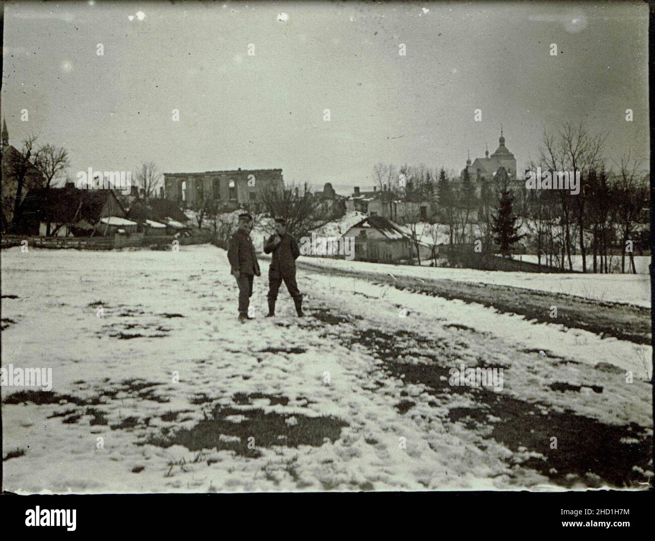 Rohatyn in 1916. Destroyed Great Synagogue -01 Stock Photo - Alamy