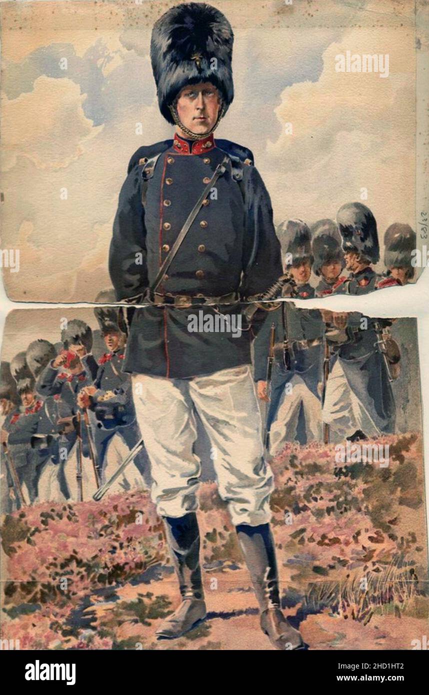 Roi Albert en Colonel du régiment des Grenadiers, 1897 Stock Photo - Alamy