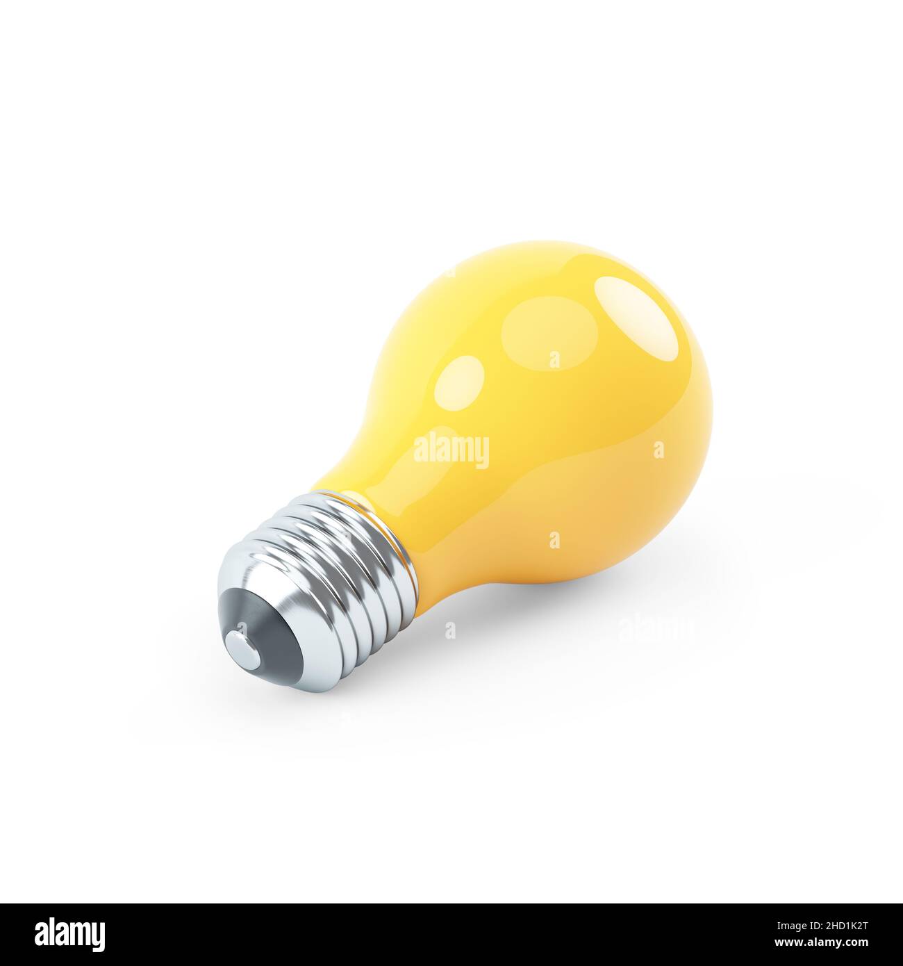 3d illustration of light bulb, isolated on white background Stock Photo ...