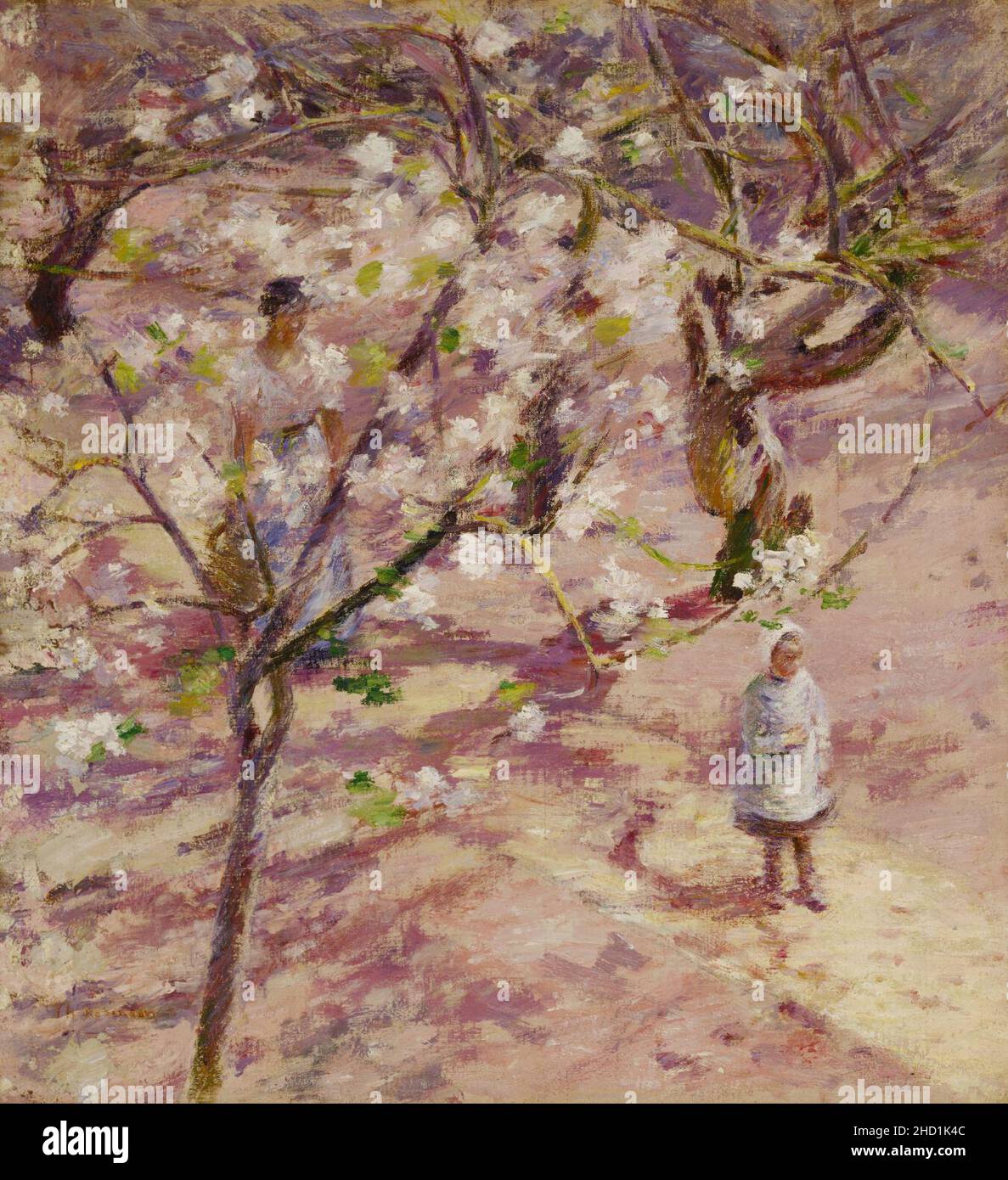 Theodore Robinson - Blossoms at Giverny Stock Photo - Alamy