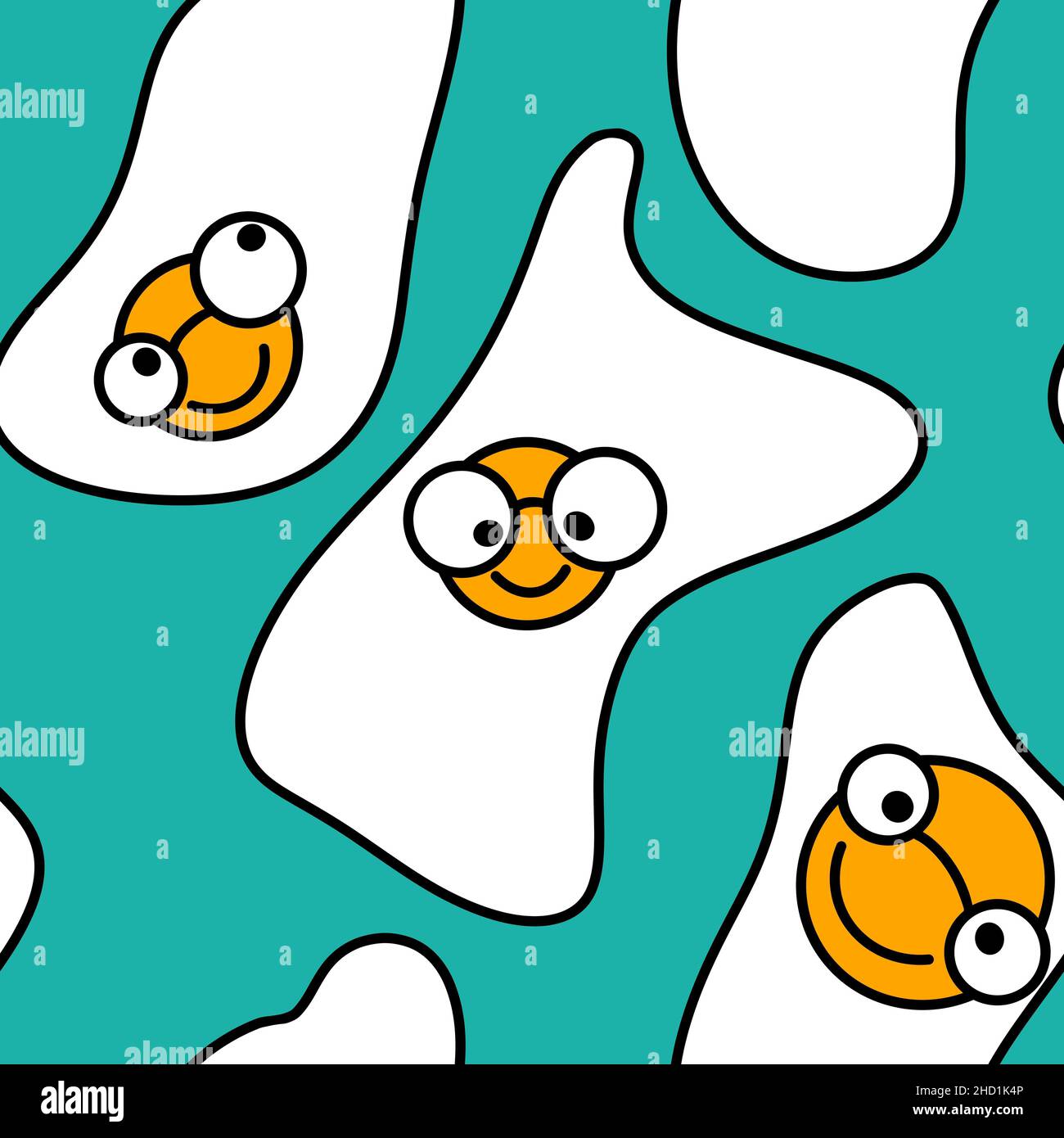 Kids seamless scrambled eggs pattern for fabrics and textiles and ...