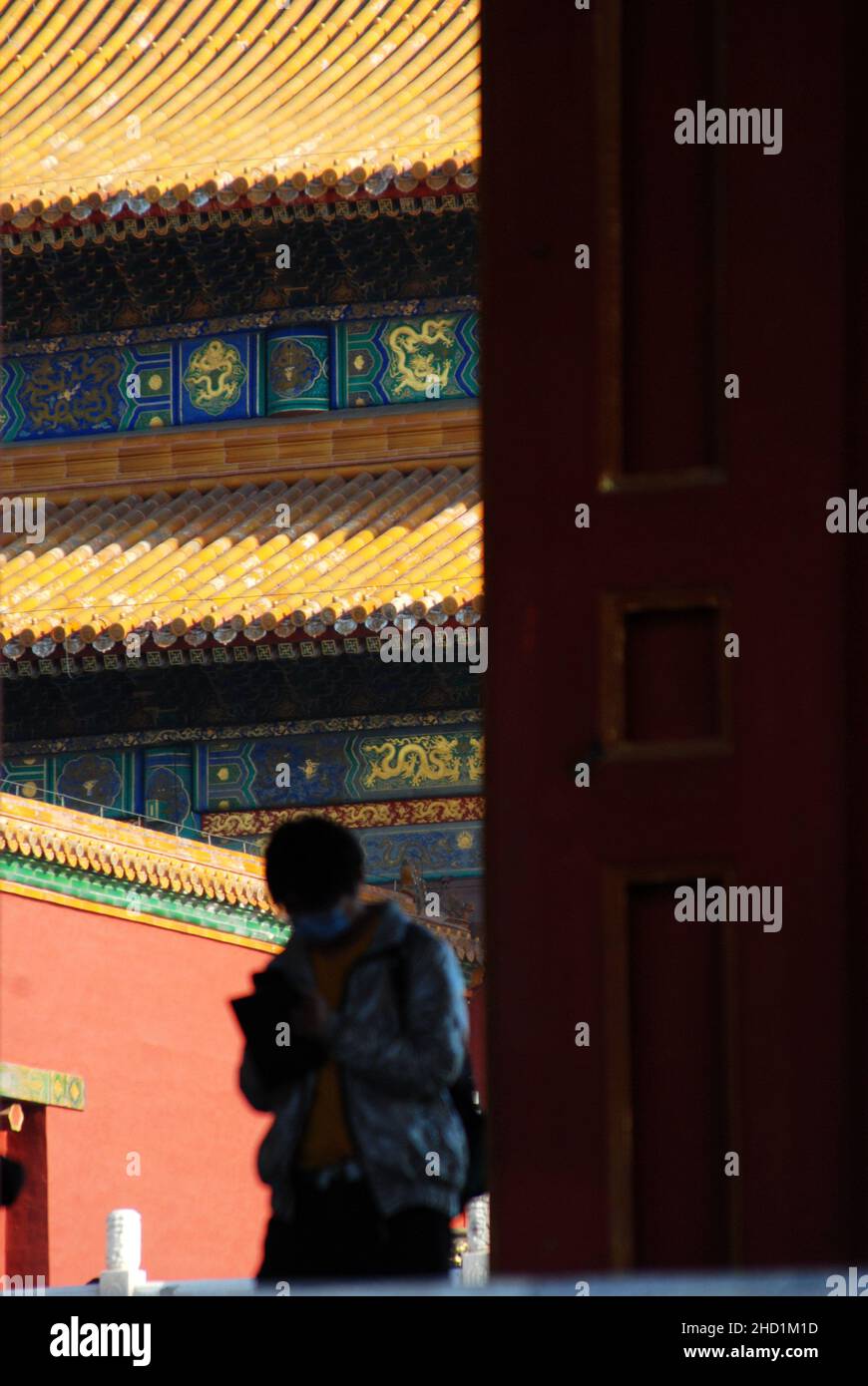 BEIJING,CHINA - JANUARY 1, 2022 - A view of the Forbidden City in ...