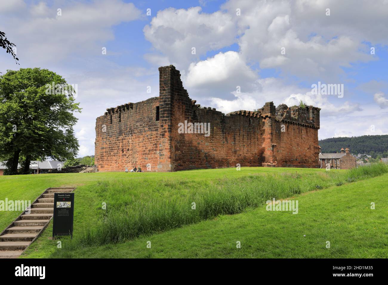 View of Penrith Castle, Penrith town, Cumbria, England, UK Stock Photo ...
